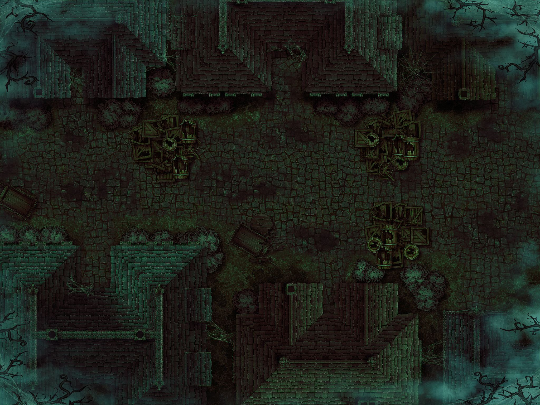 Abandoned Town (Night) | Inkarnate - Create Fantasy Maps Online