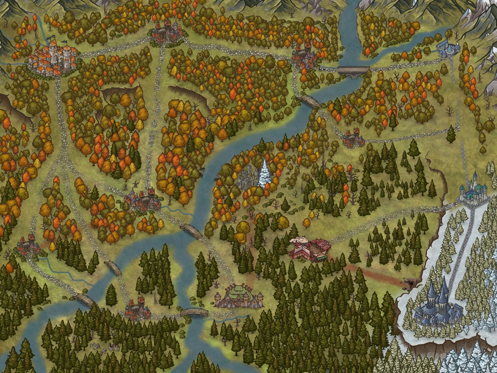 The Woodlands, based on Root RPG | Inkarnate - Create Fantasy Maps Online