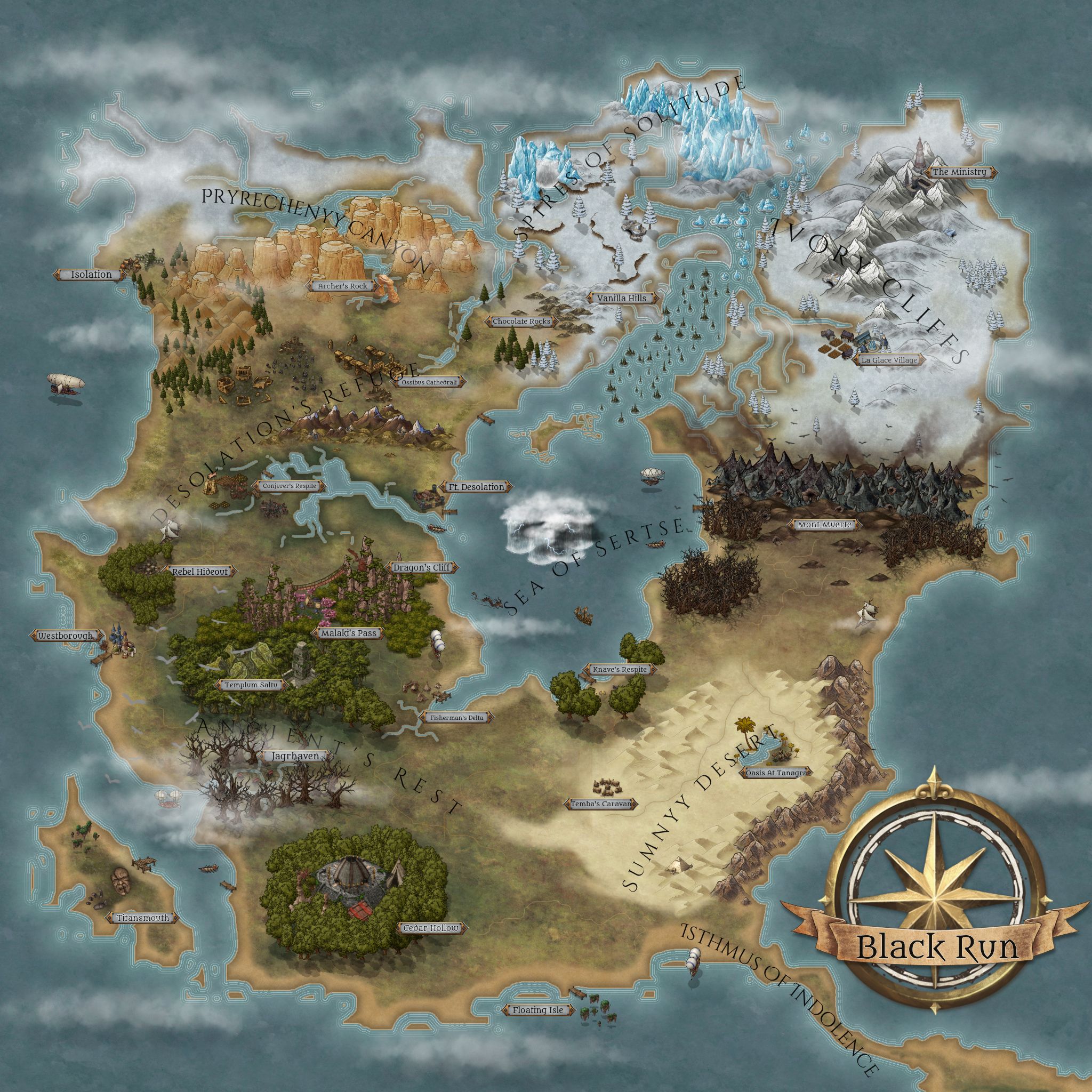 Black Run World Map | Inkarnate - Create Fantasy Maps Online