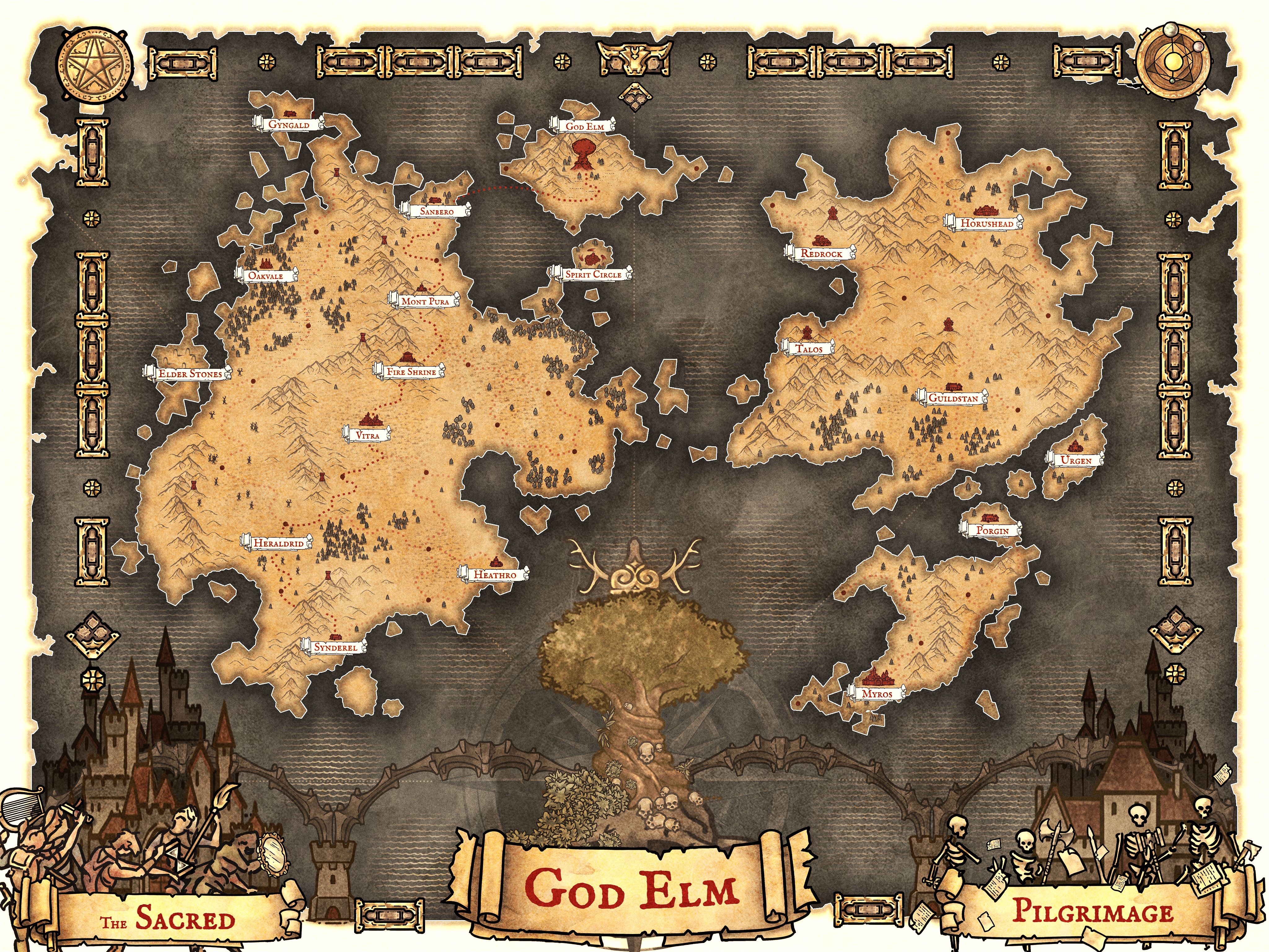 Pilgrimage to the God Elm | Inkarnate - Create Fantasy Maps Online