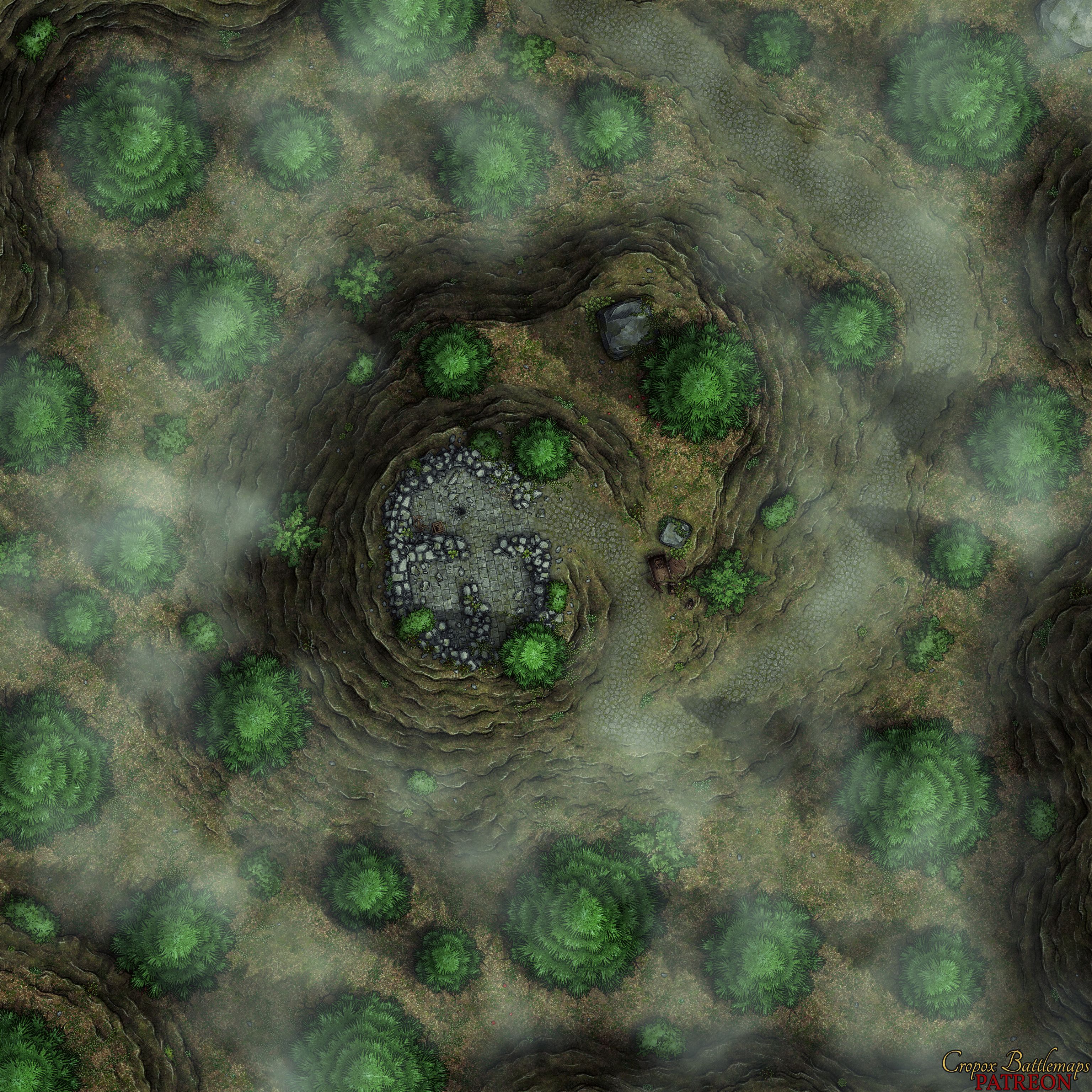 Ruined Tower 30x30 | Inkarnate - Create Fantasy Maps Online