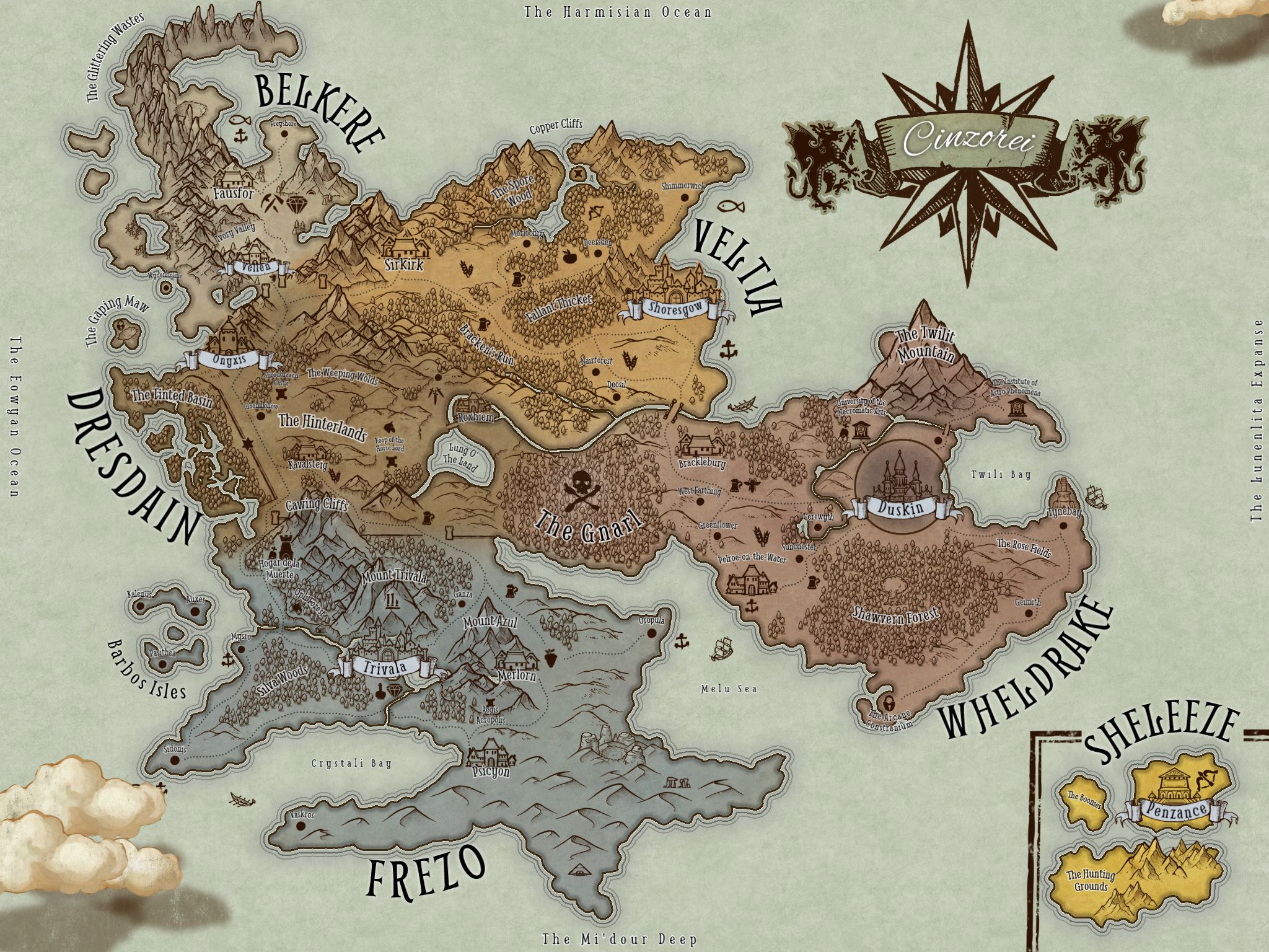 Cinzorei Player Map | Inkarnate - Create Fantasy Maps Online