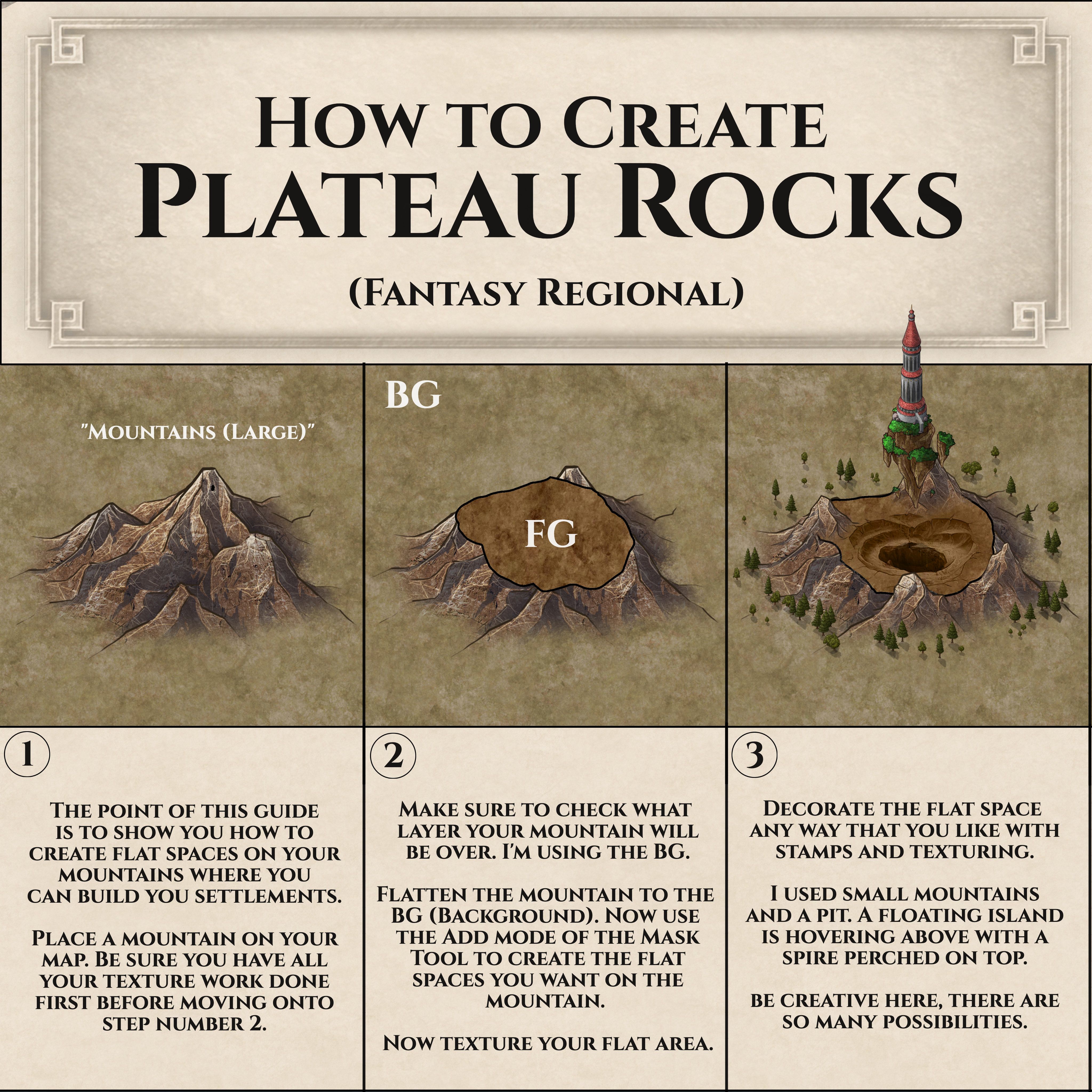 Guide: How to Create Plateau Rocks | Inkarnate - Create Fantasy Maps Online