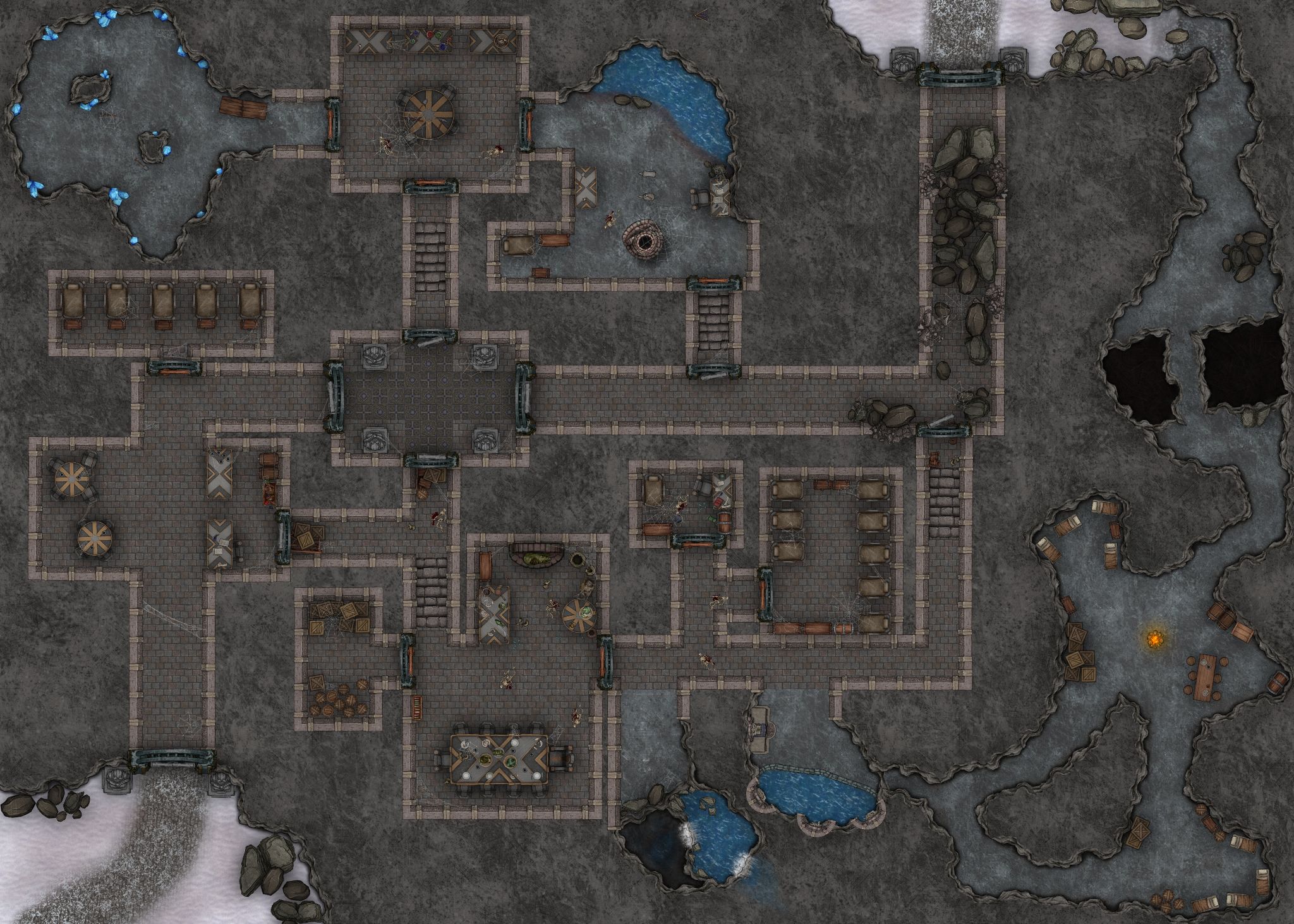 Abandoned Dwarven tunnel | Inkarnate - Create Fantasy Maps Online