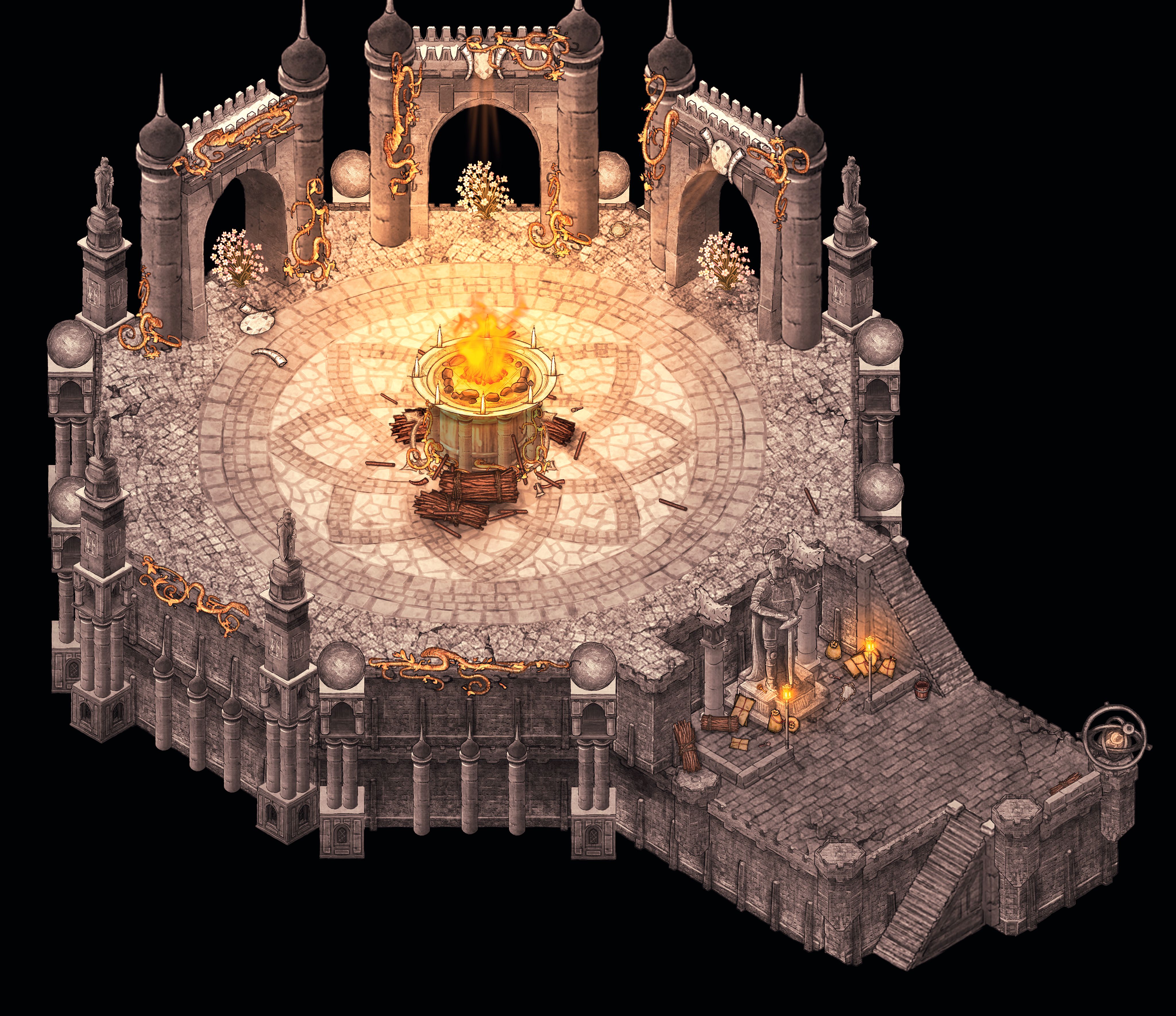Chapel of the Sacred Flame | Inkarnate - Create Fantasy Maps Online
