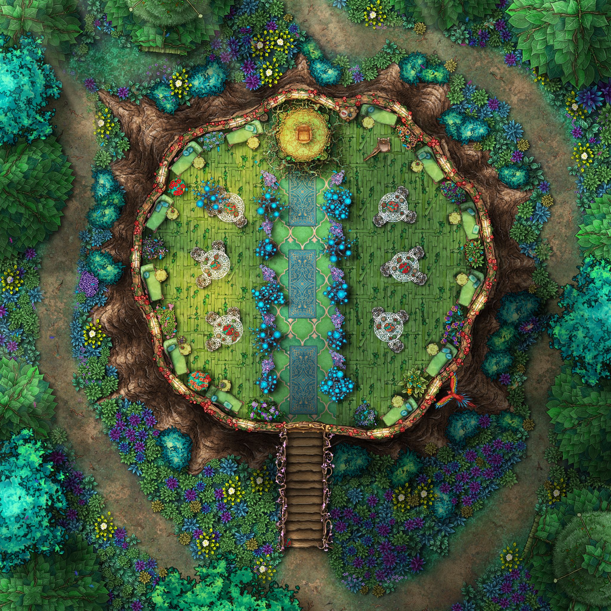 Throneroom of the Fey Queen of the Summer Court | Inkarnate - Create ...