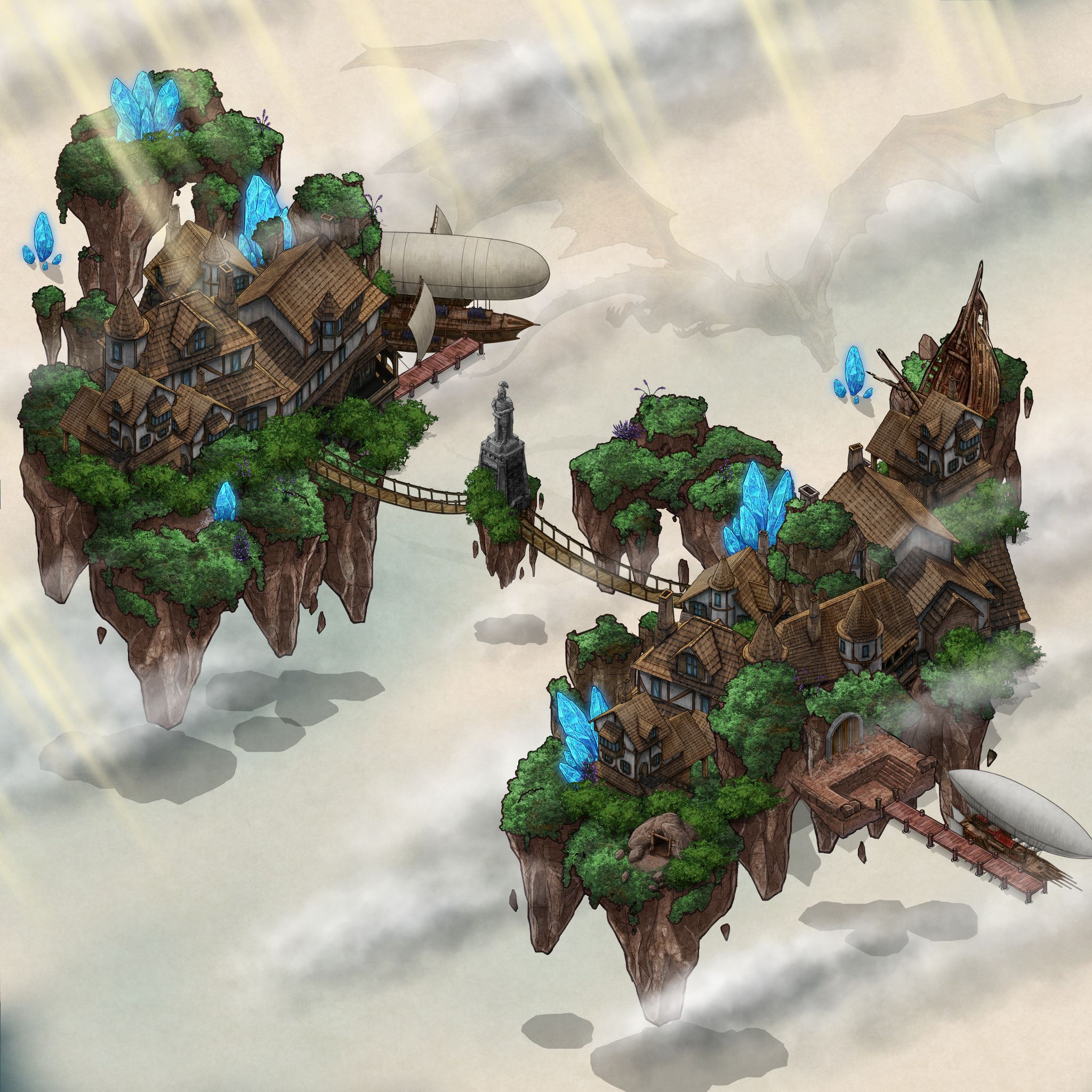 Floating Islands | Inkarnate - Create Fantasy Maps Online