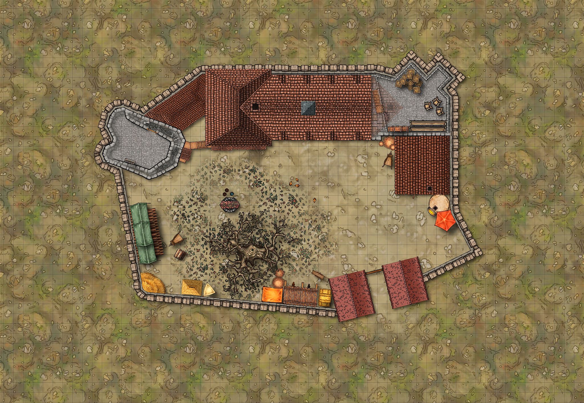 Castle 2nd floor v3 | Inkarnate - Create Fantasy Maps Online