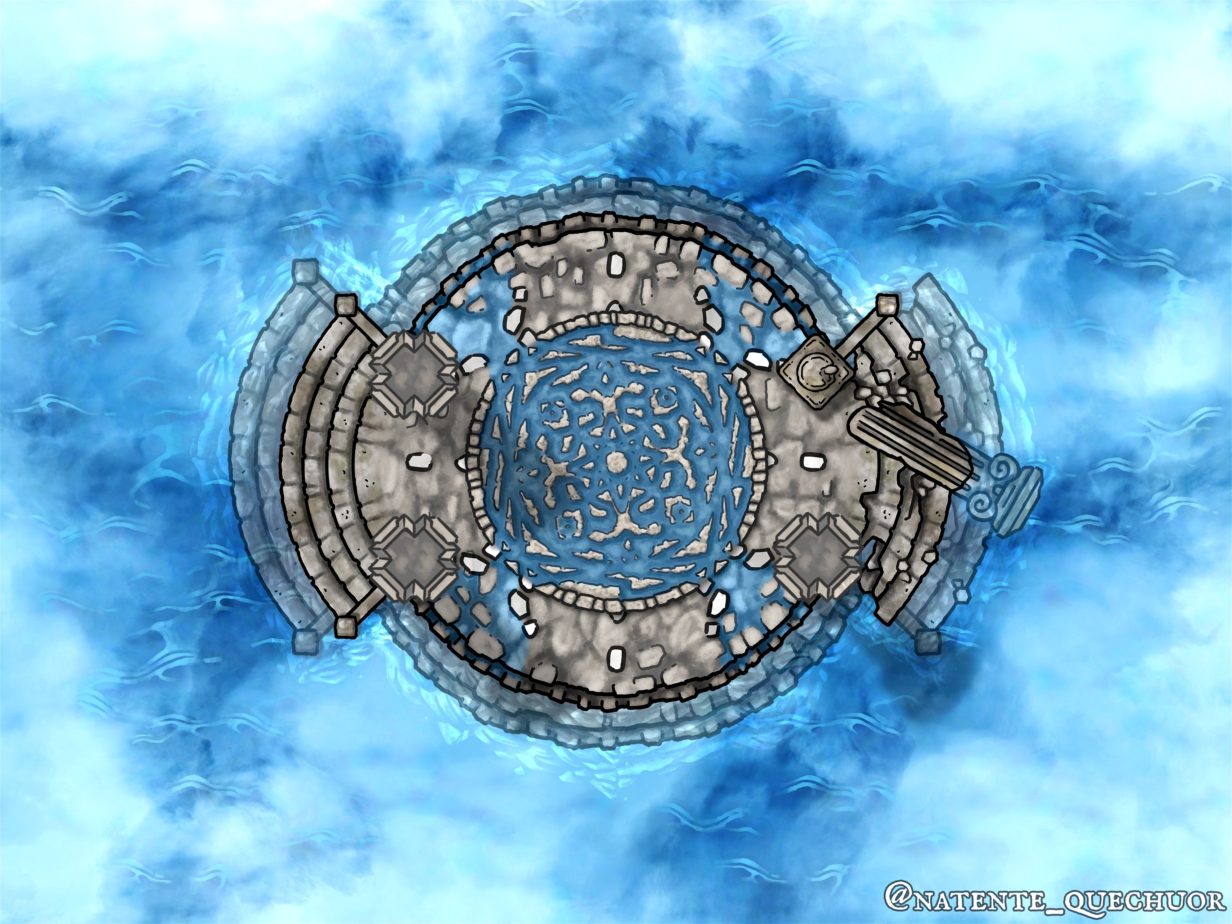 Water temple | Inkarnate - Create Fantasy Maps Online