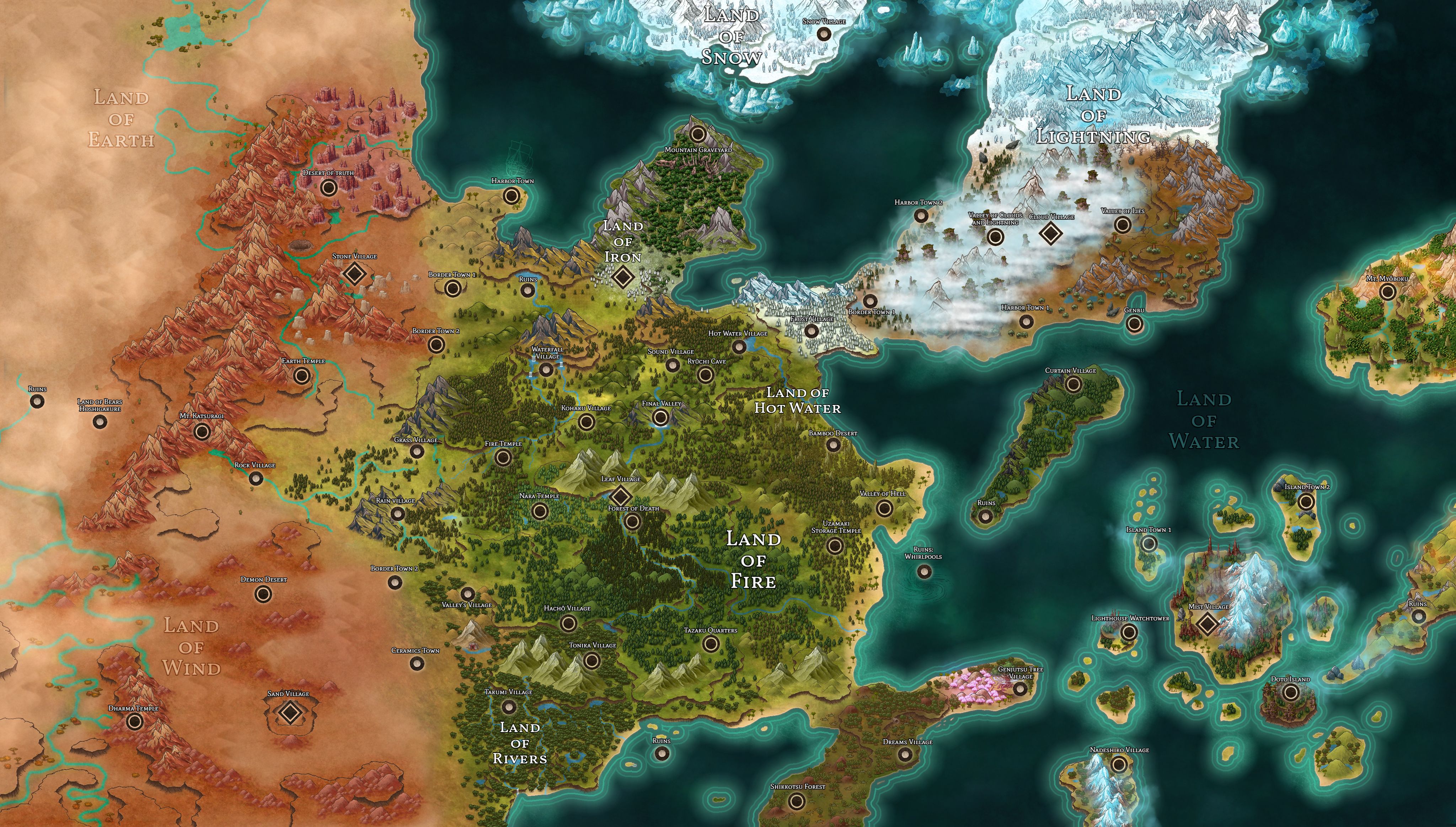 Naruto map | Inkarnate - Create Fantasy Maps Online