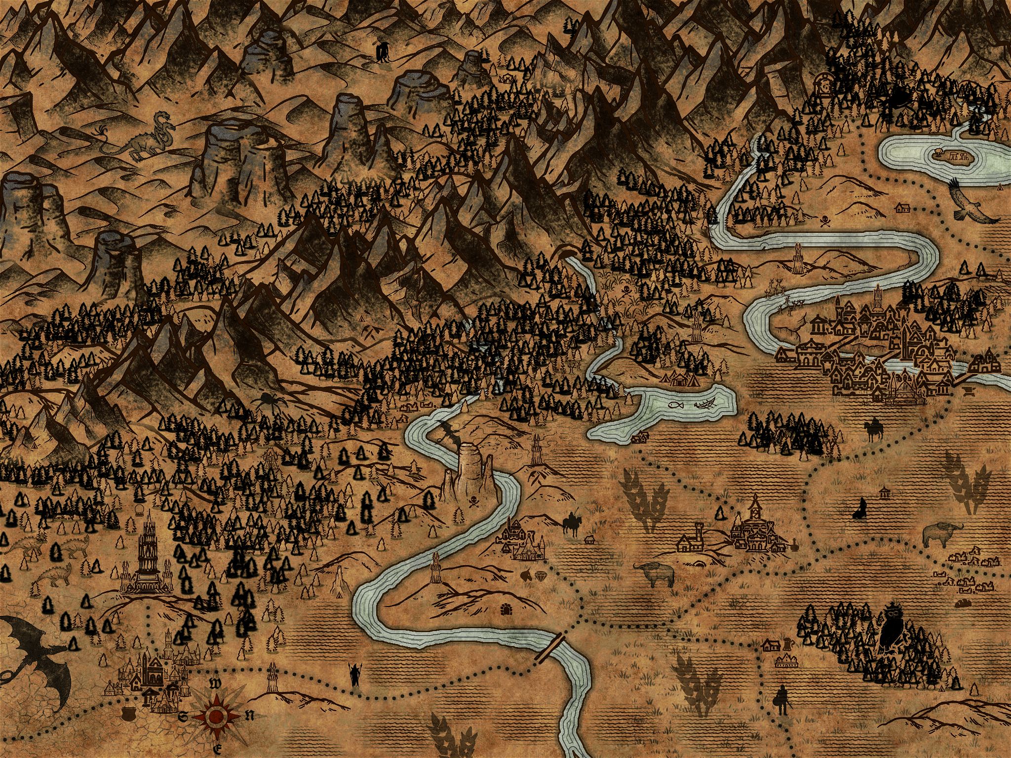 Hethan Gul (Parchment) | Inkarnate - Create Fantasy Maps Online