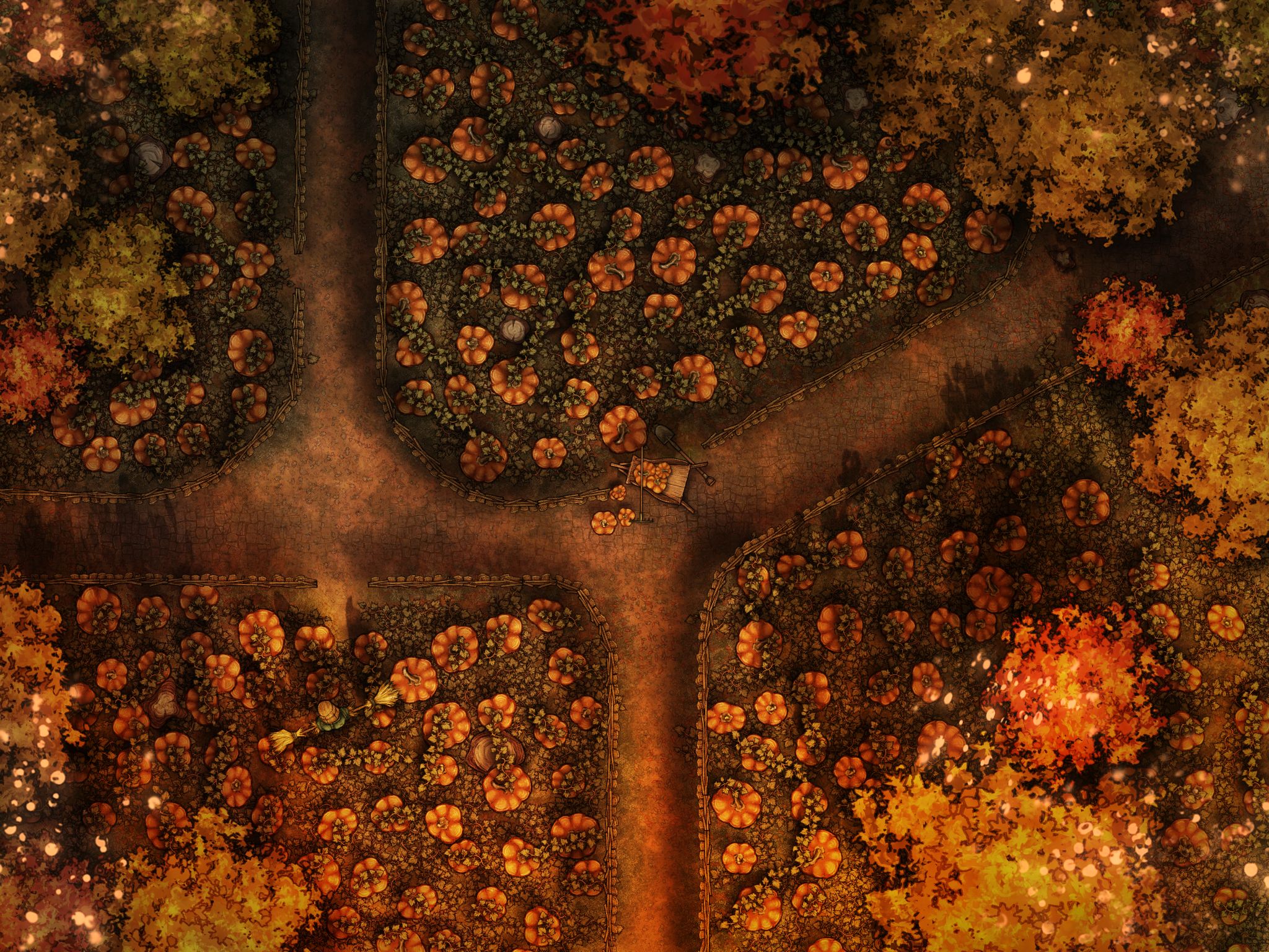 Pumpkin Patch - Halloween Battle Map | Inkarnate - Create Fantasy Maps ...