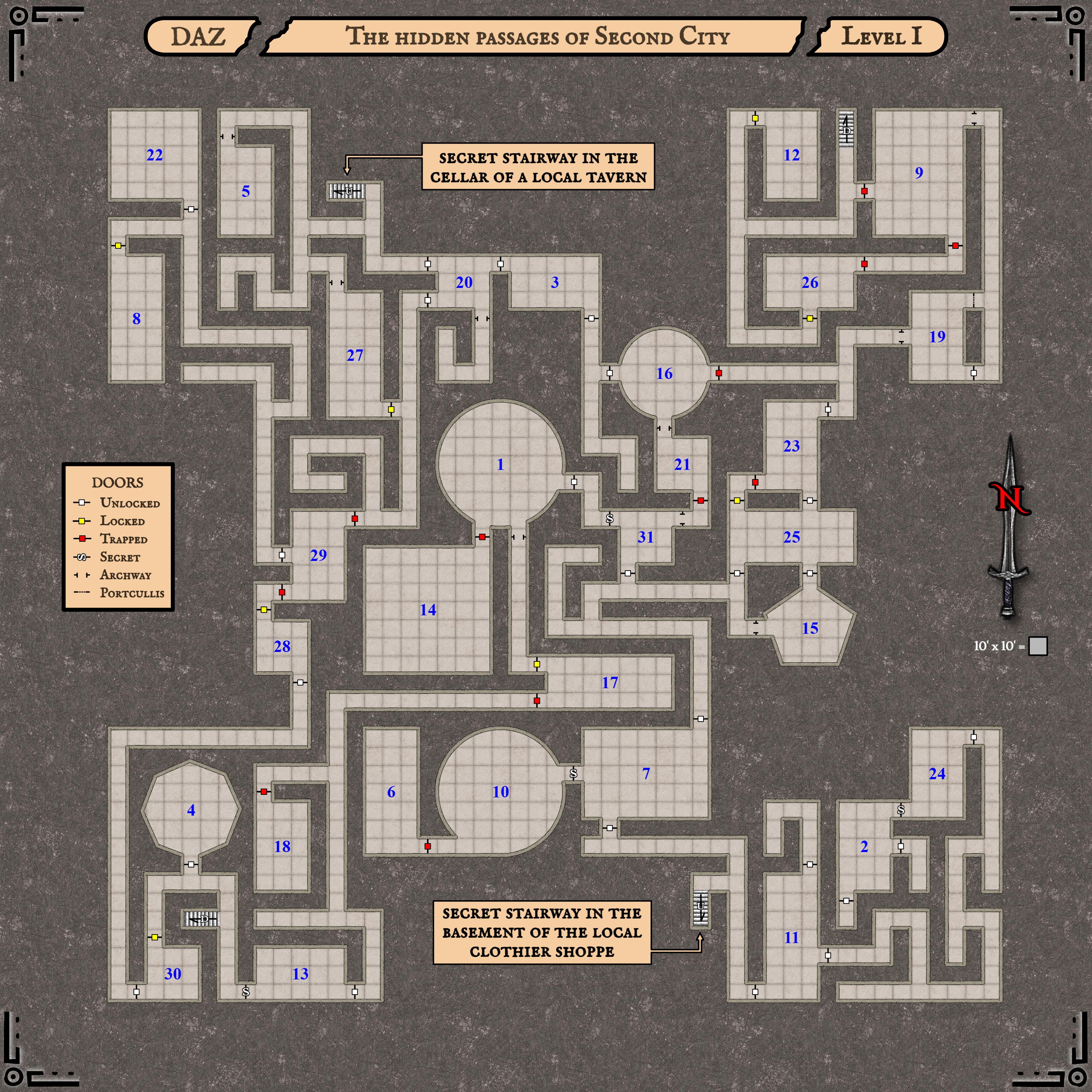 Second City - Level 1 | Inkarnate - Create Fantasy Maps Online