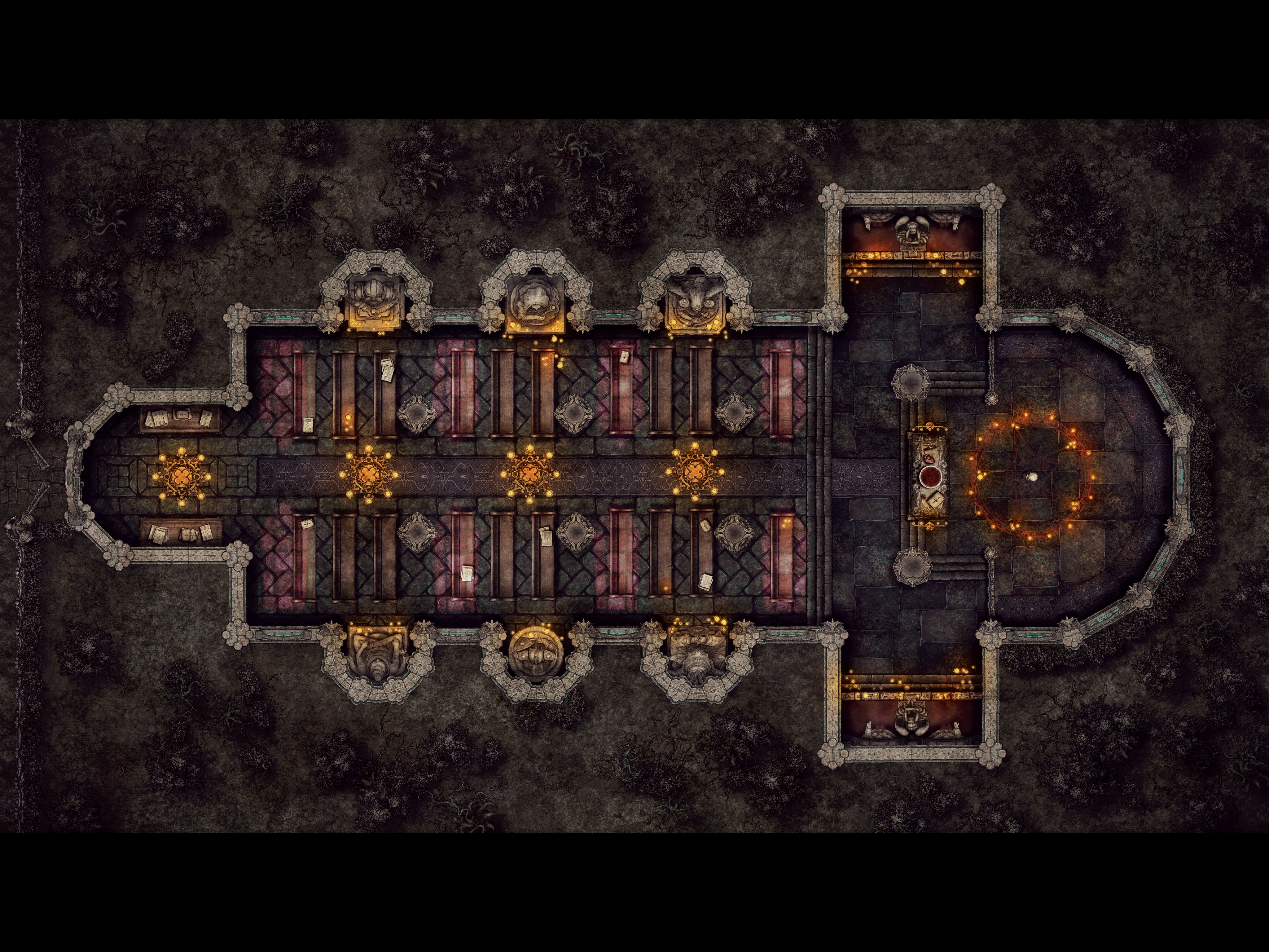 Evil Blood Cultists Church | Inkarnate - Create Fantasy Maps Online