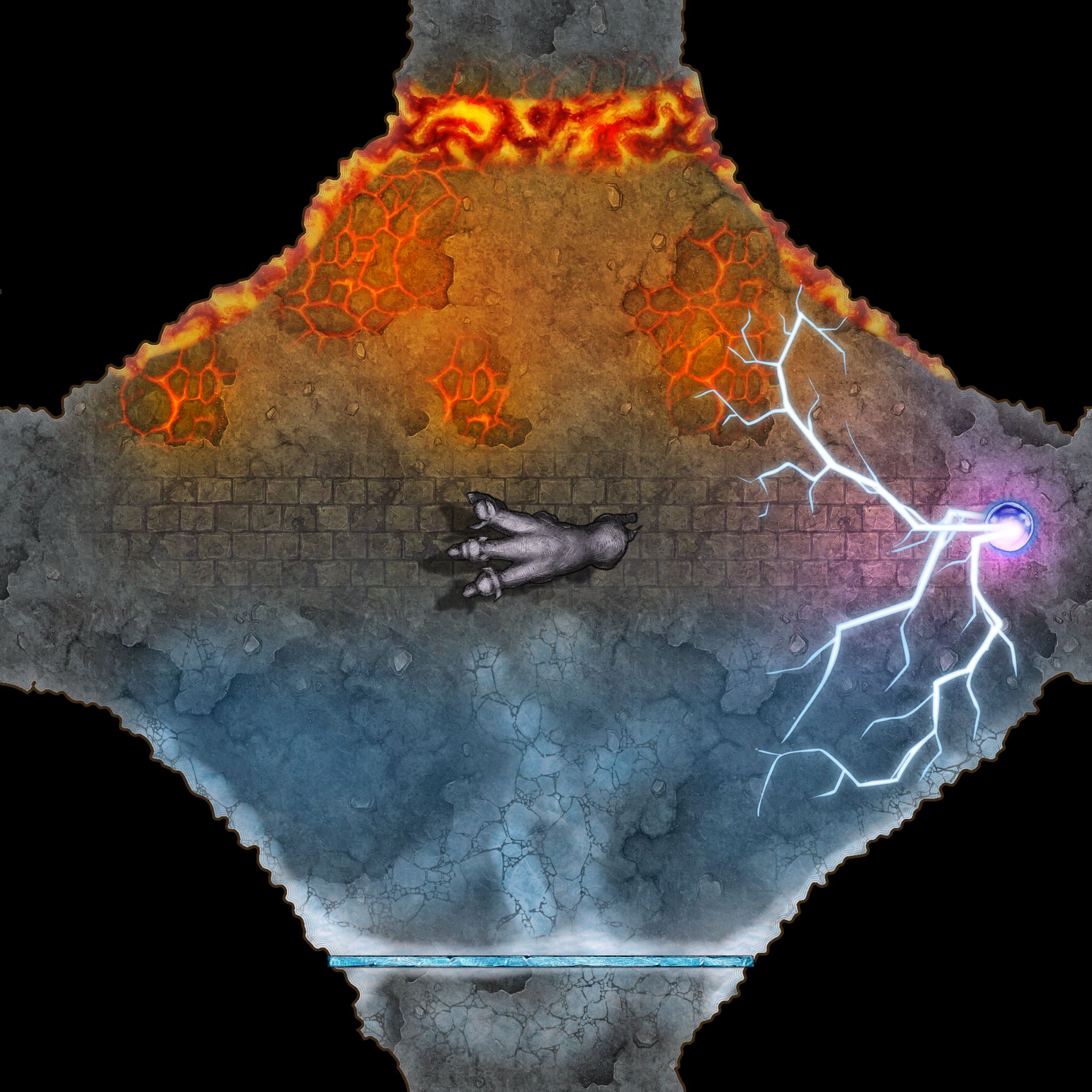 Cavern Tile 12 (Fire and Ice) | Inkarnate - Create Fantasy Maps Online