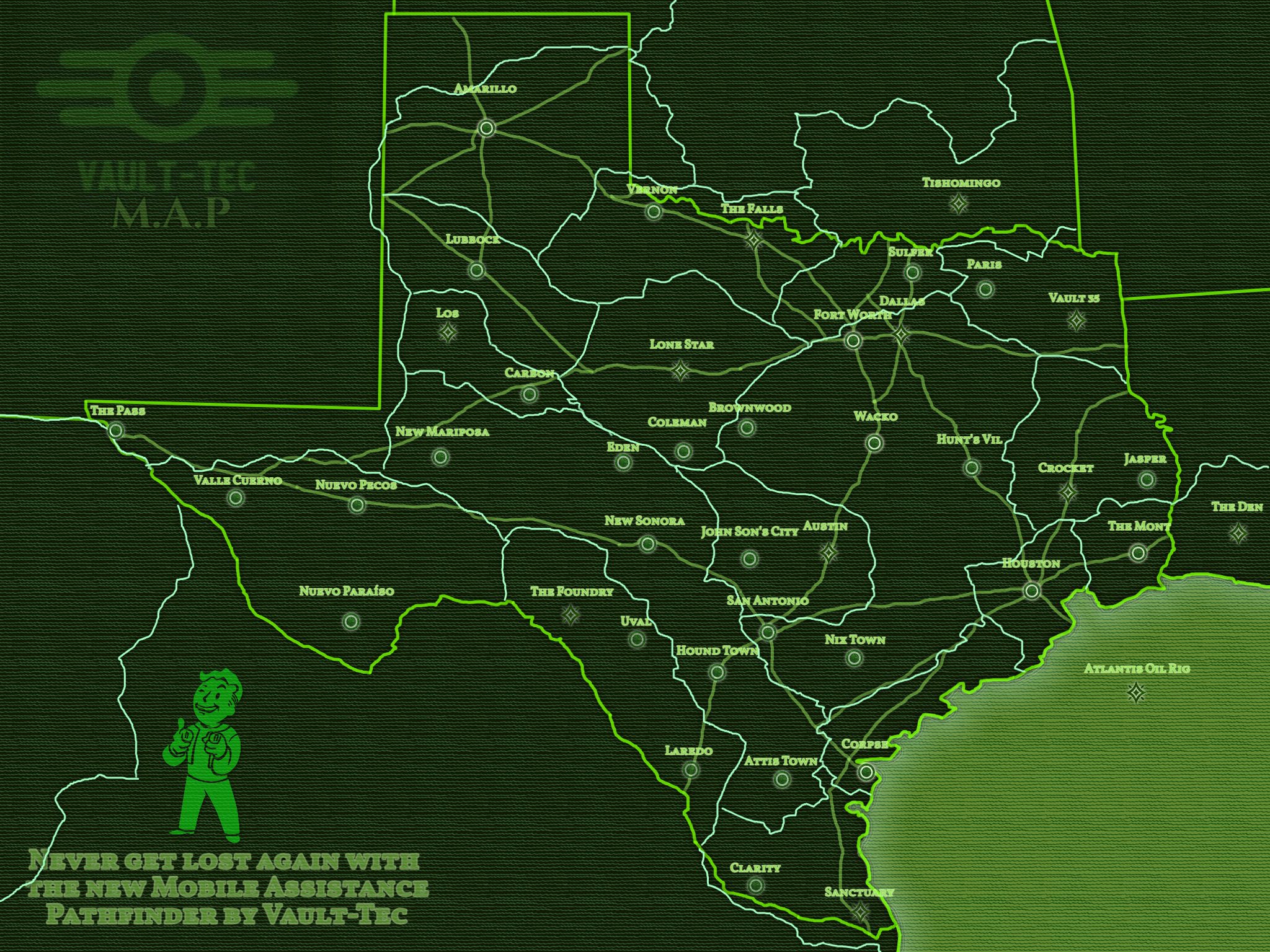 Fallout: Lone Star Map | Inkarnate - Create Fantasy Maps Online
