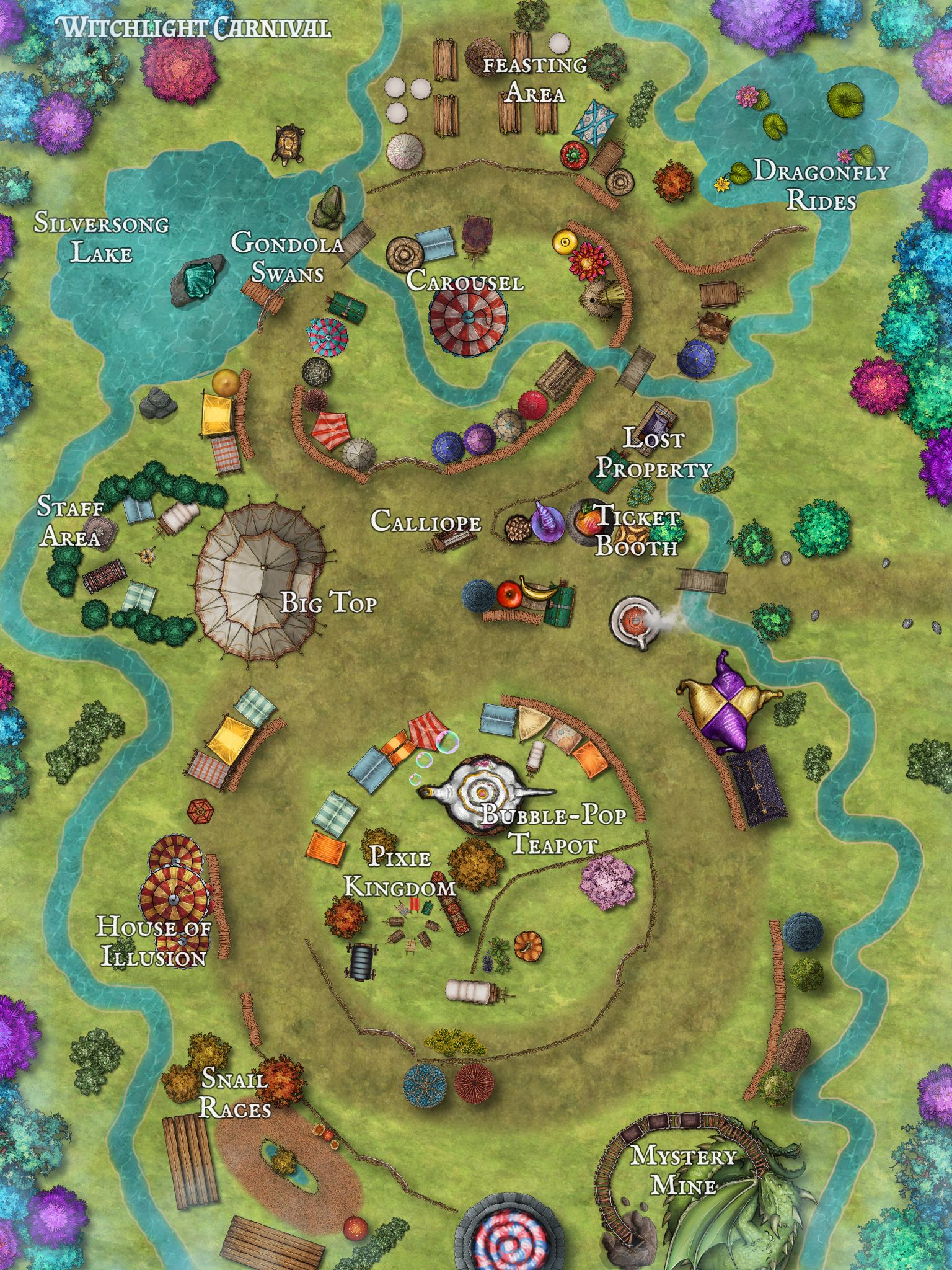 Witchlight Carnival, 71 x 95 | Inkarnate - Create Fantasy Maps Online