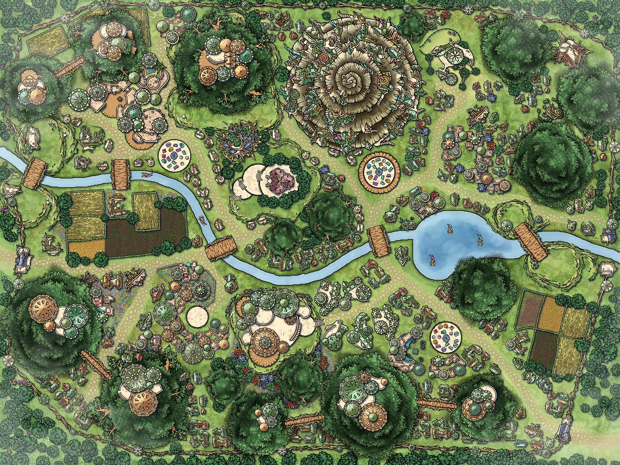 Elven City | Inkarnate - Create Fantasy Maps Online