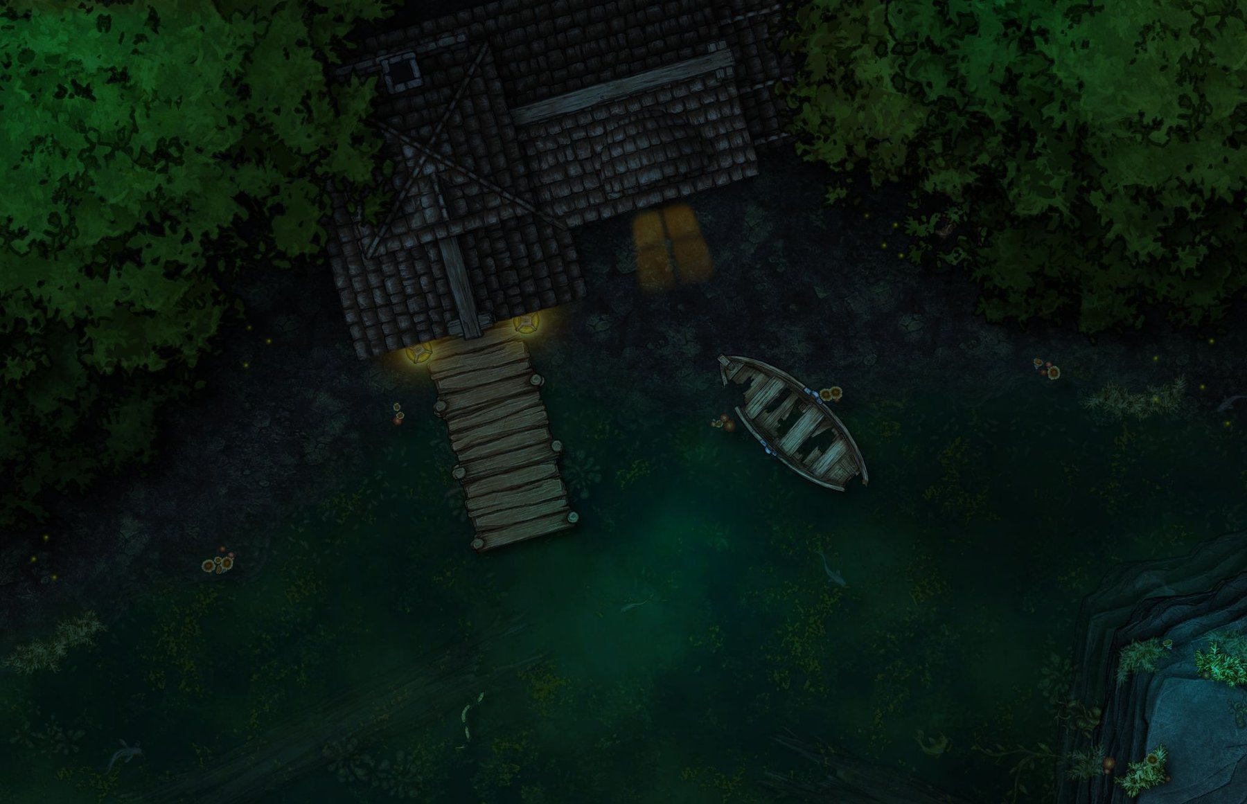 Cabin by a Swamp | Inkarnate - Create Fantasy Maps Online