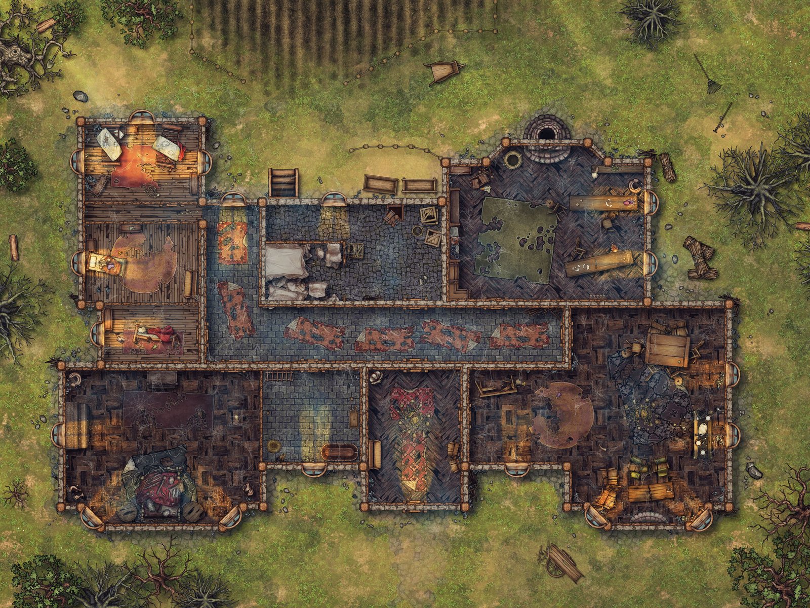 Burned Farmhouse | Inkarnate - Create Fantasy Maps Online
