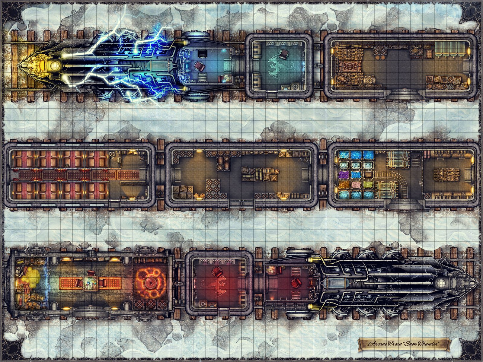 "Snow Thunder". Arcane powered train of Manarina | Inkarnate - Create ...