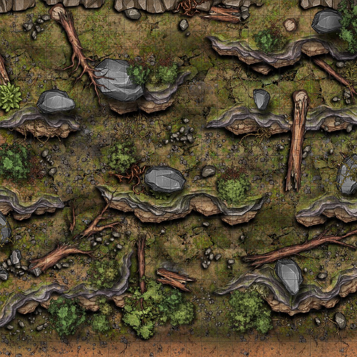 Forest Road Old Landslide Battlemap | Inkarnate - Create Fantasy Maps ...