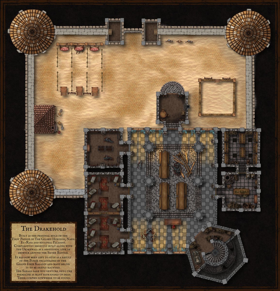 Abandoned Fortress - The Drakehold | Inkarnate - Create Fantasy Maps Online