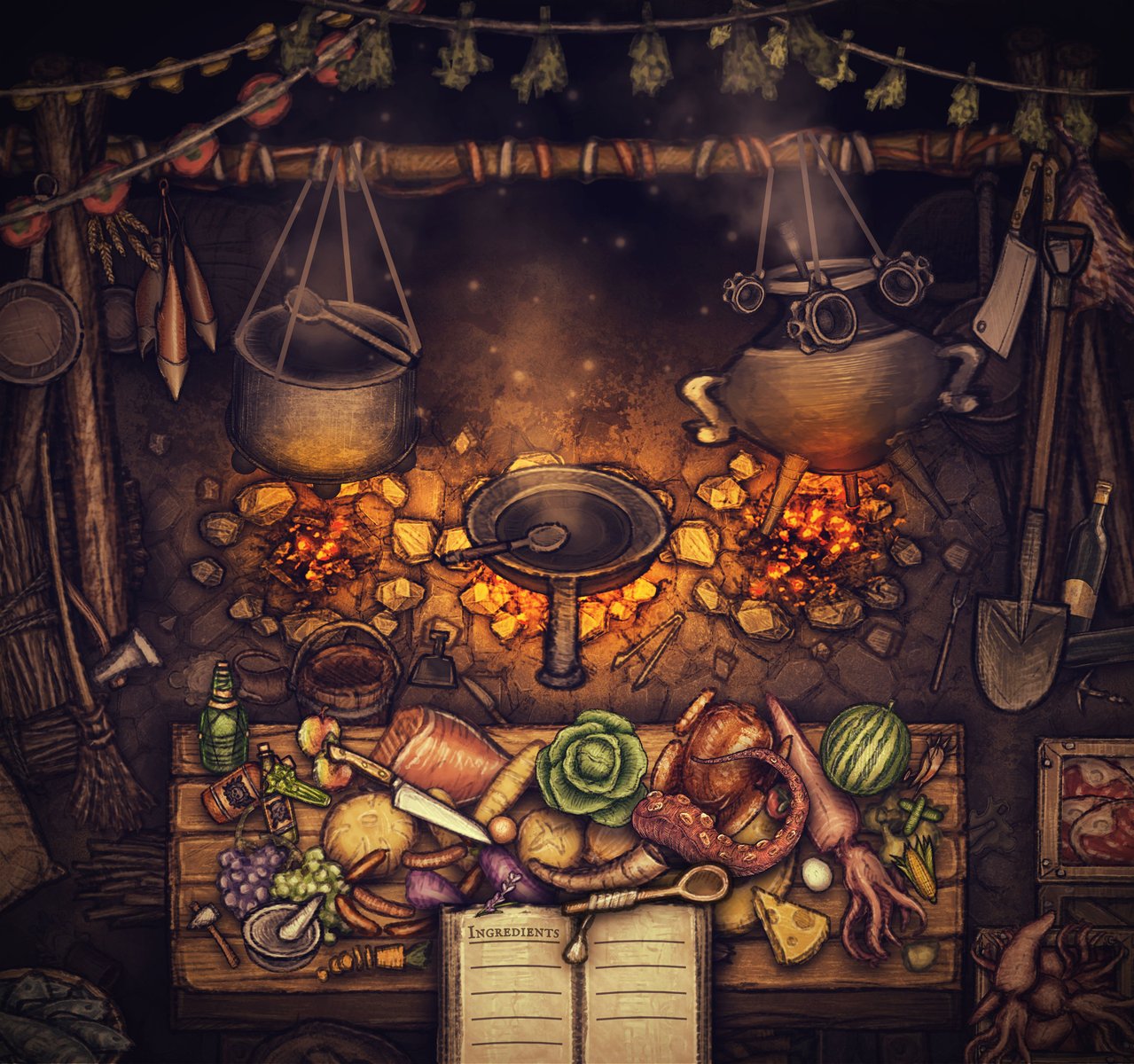 Cooking Scene | Inkarnate - Create Fantasy Maps Online