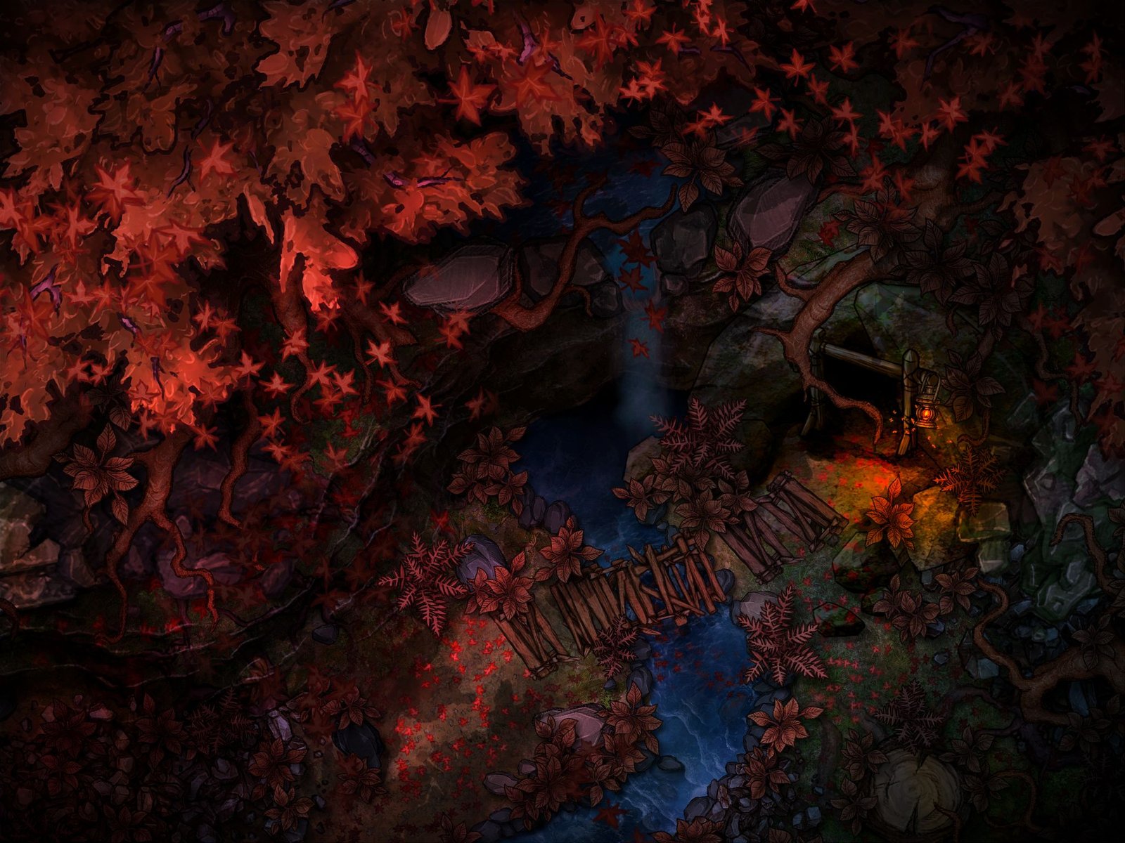 Gnarlroot Forest Cave Entrance Battle Map | Inkarnate - Create Fantasy ...