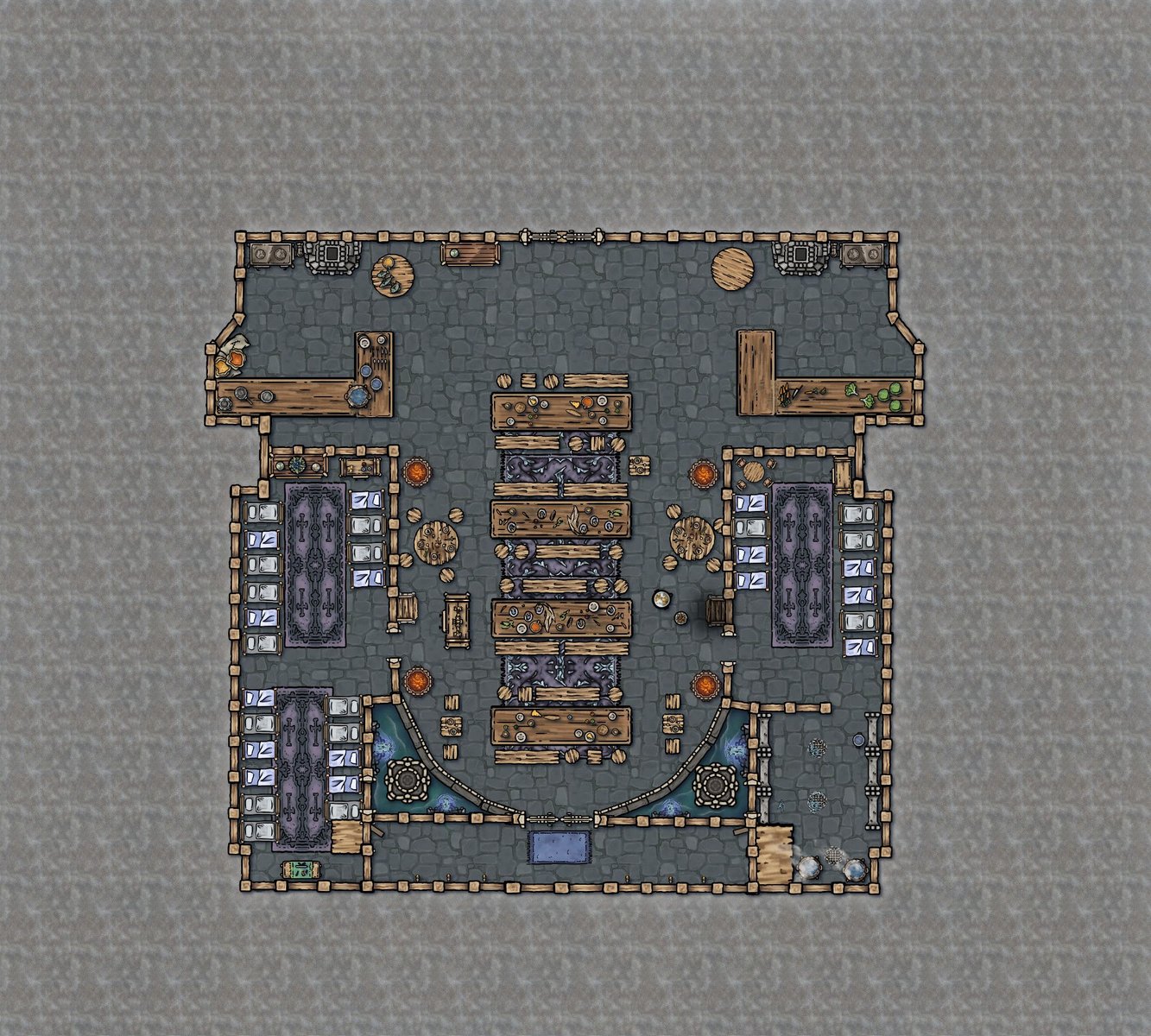 Sain-Niamh's Cathedral - interior lowest floor | Inkarnate - Create ...