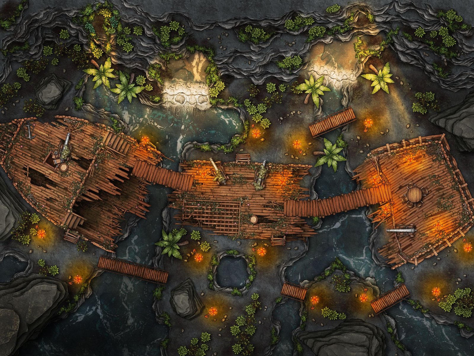 Sunken Ship Cave | Inkarnate - Create Fantasy Maps Online