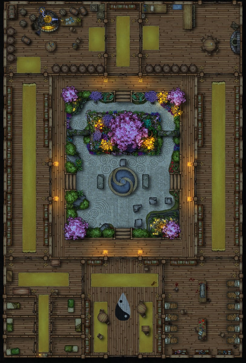 Xi'an Xeran's garden, distillery, and infirmary | Inkarnate - Create ...