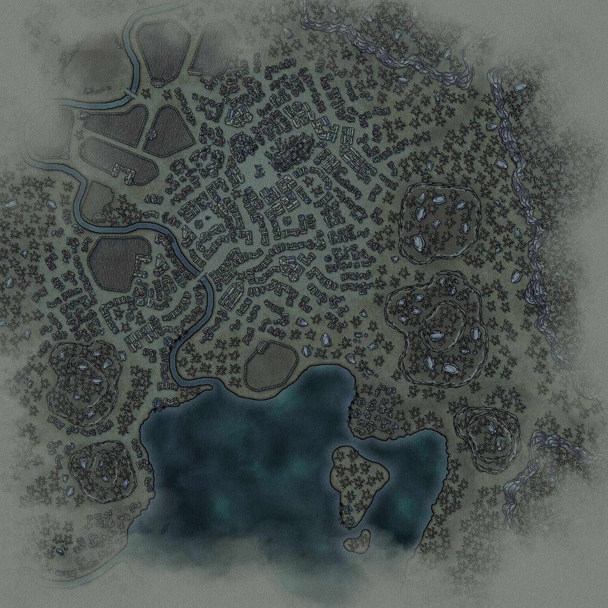 Decrepit Village | Inkarnate - Create Fantasy Maps Online