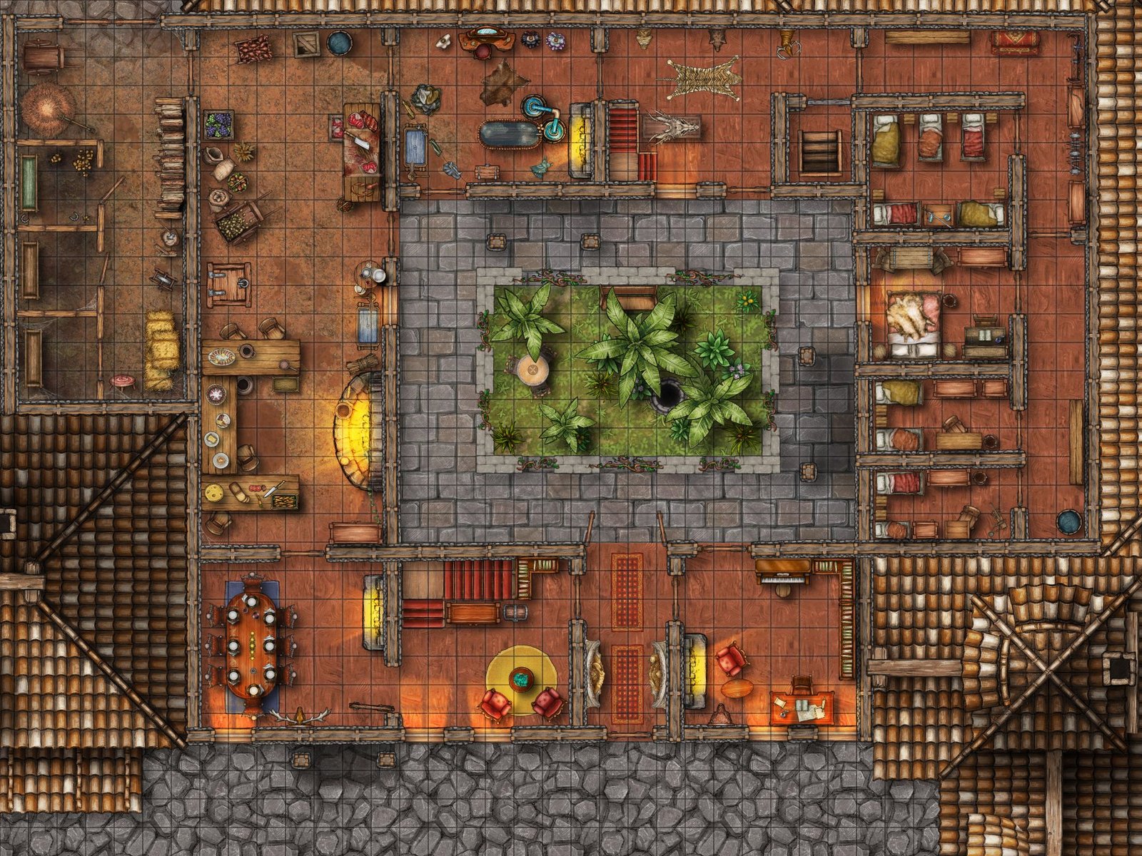 Madamme Marci manor - GROUND FLOOR | Inkarnate - Create Fantasy Maps Online