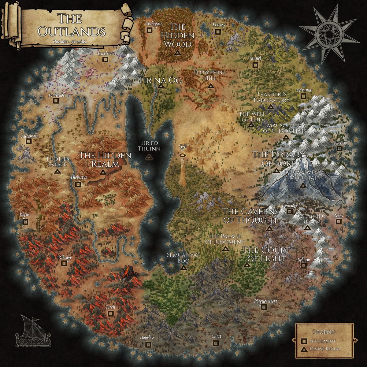 Outlands (60 x 60) | Inkarnate - Create Fantasy Maps Online