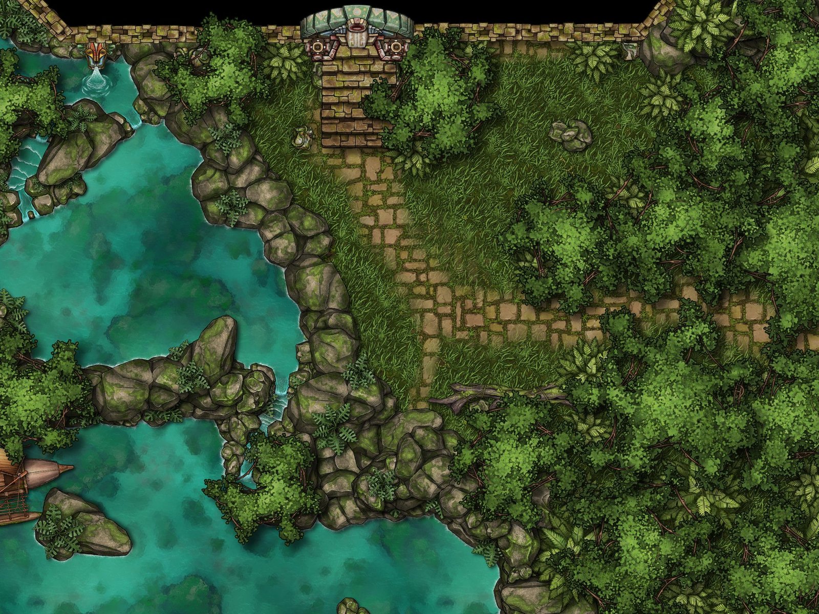 Jungle Entrance | Inkarnate - Create Fantasy Maps Online