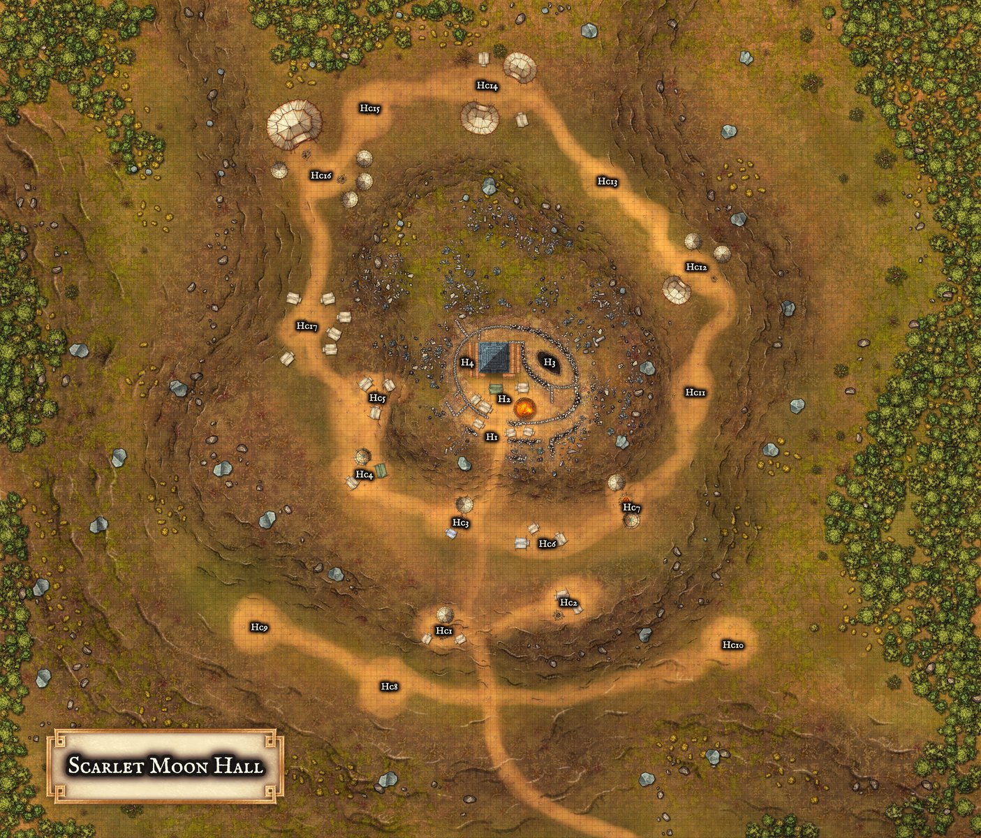 Scarlet Moon Hall | Inkarnate - Create Fantasy Maps Online