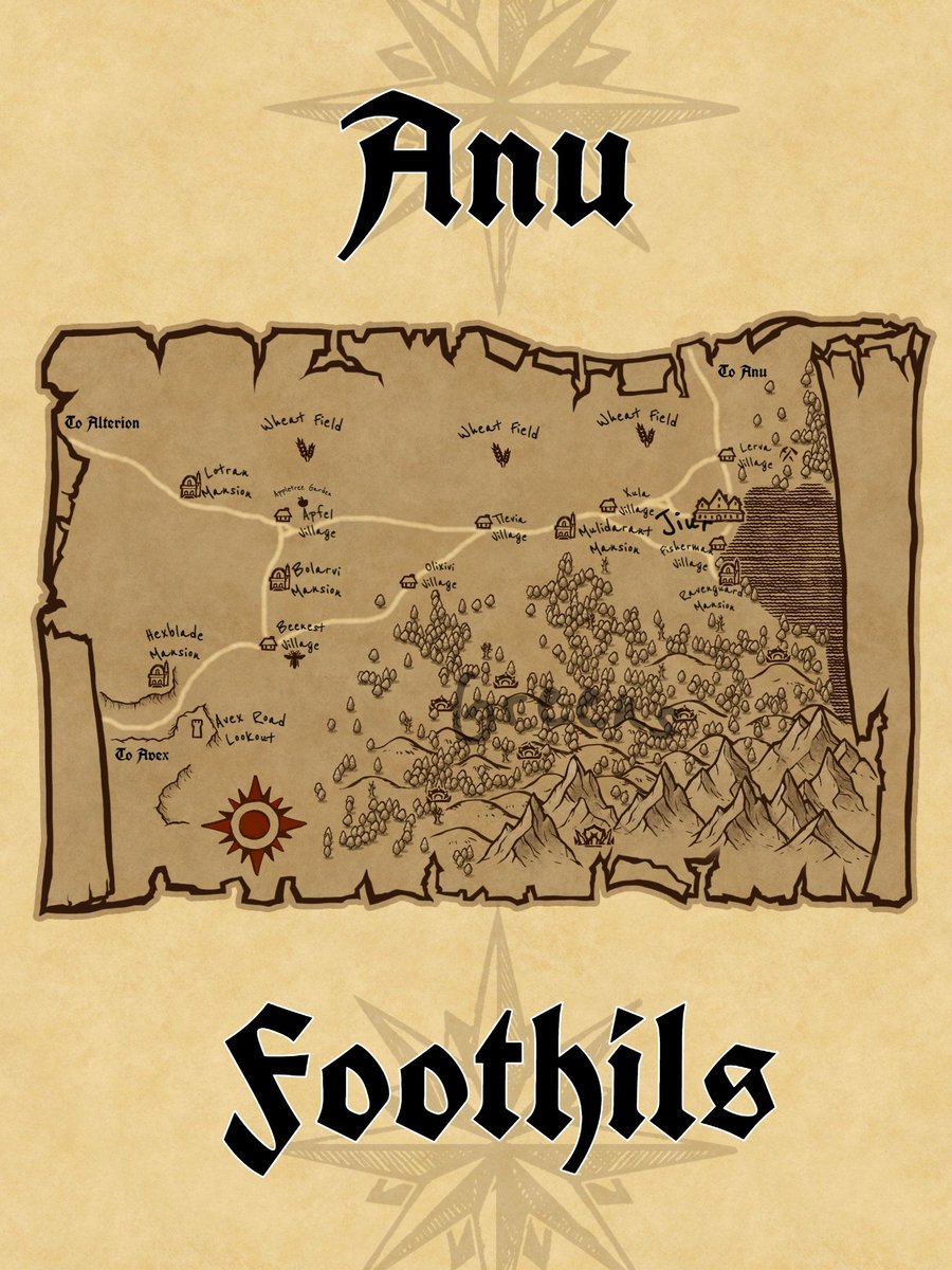 Anu foothills | Inkarnate - Create Fantasy Maps Online