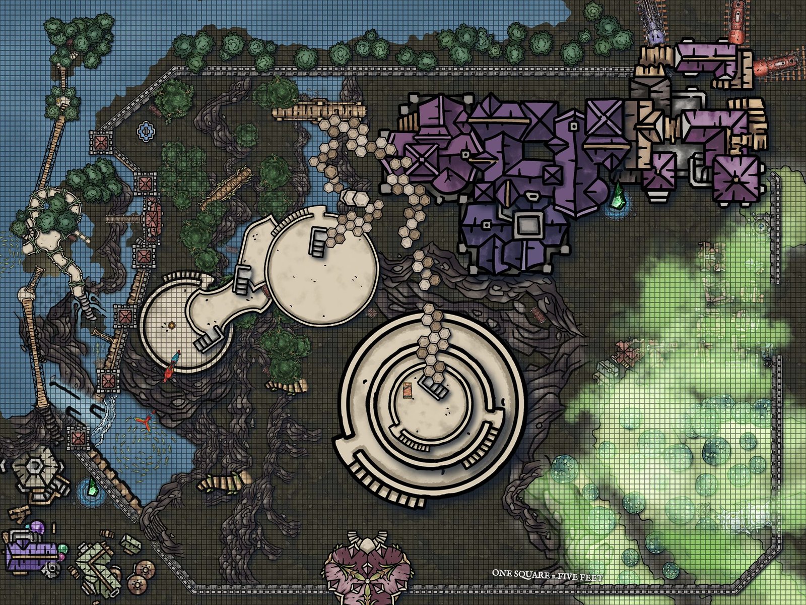 Caldara Undercity (unrepaired) | Inkarnate - Create Fantasy Maps Online