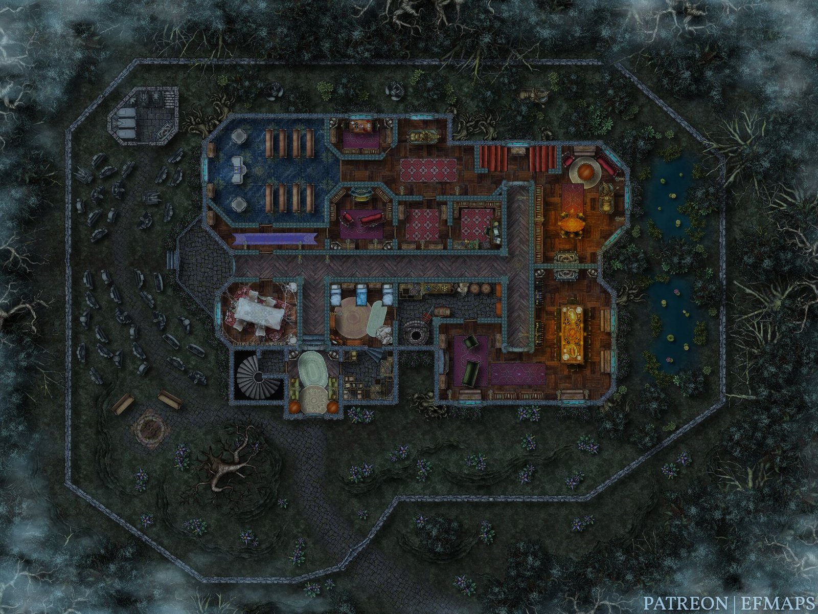 Gothic Manor | Inkarnate - Create Fantasy Maps Online