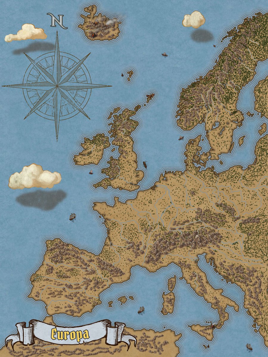 Medieval Europe (no cities) | Inkarnate - Create Fantasy Maps Online