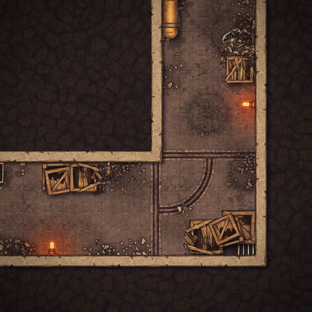 Bunker - Corridor 2 | Inkarnate - Create Fantasy Maps Online