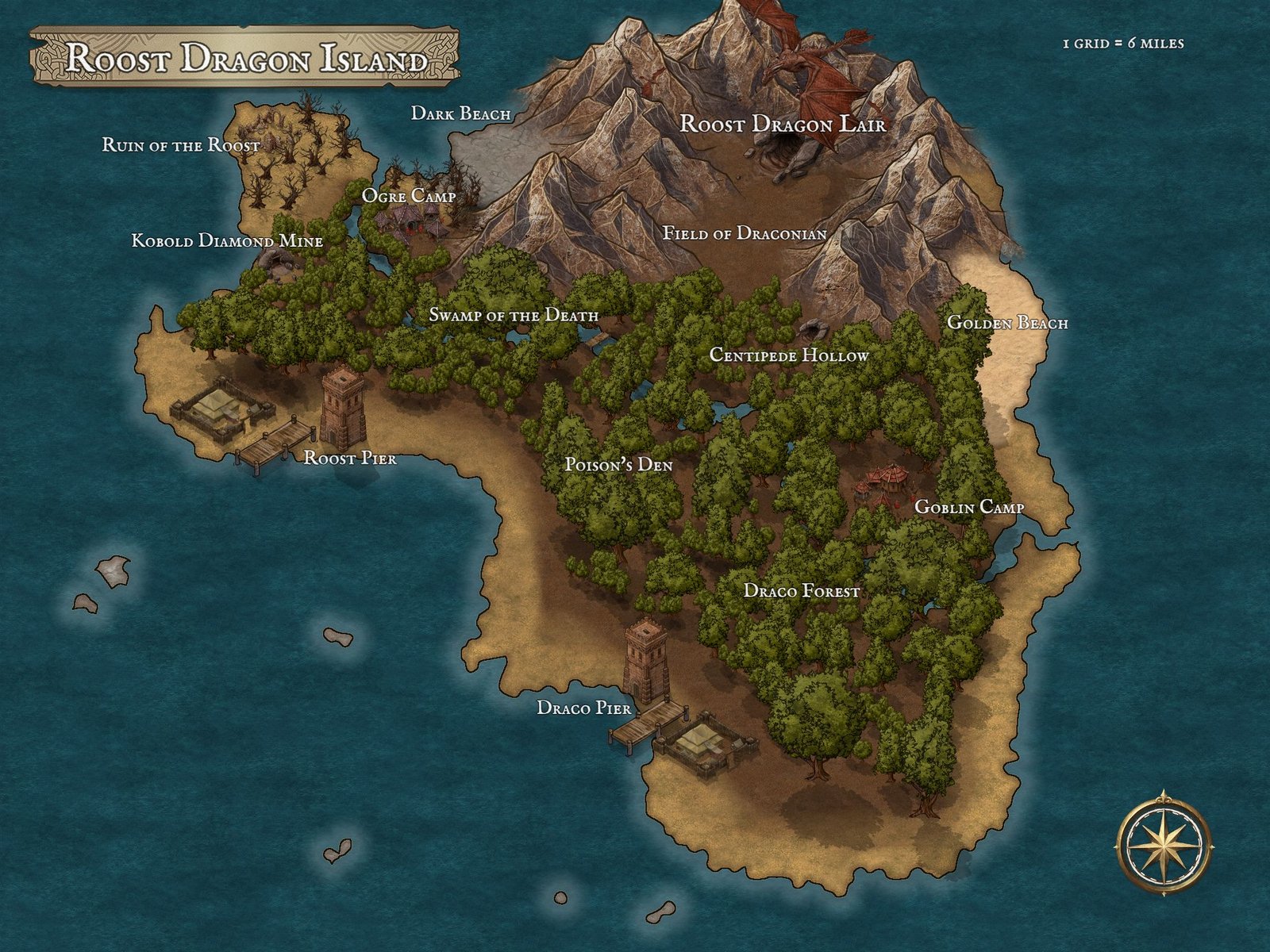 Roost Dragon Island | Inkarnate - Create Fantasy Maps Online