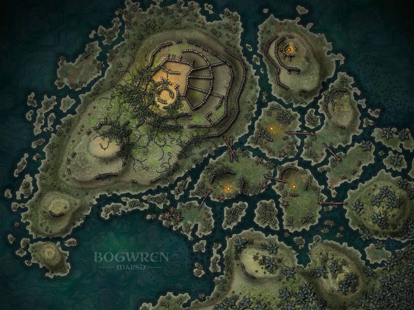 Bogwren Marsh | Inkarnate - Create Fantasy Maps Online