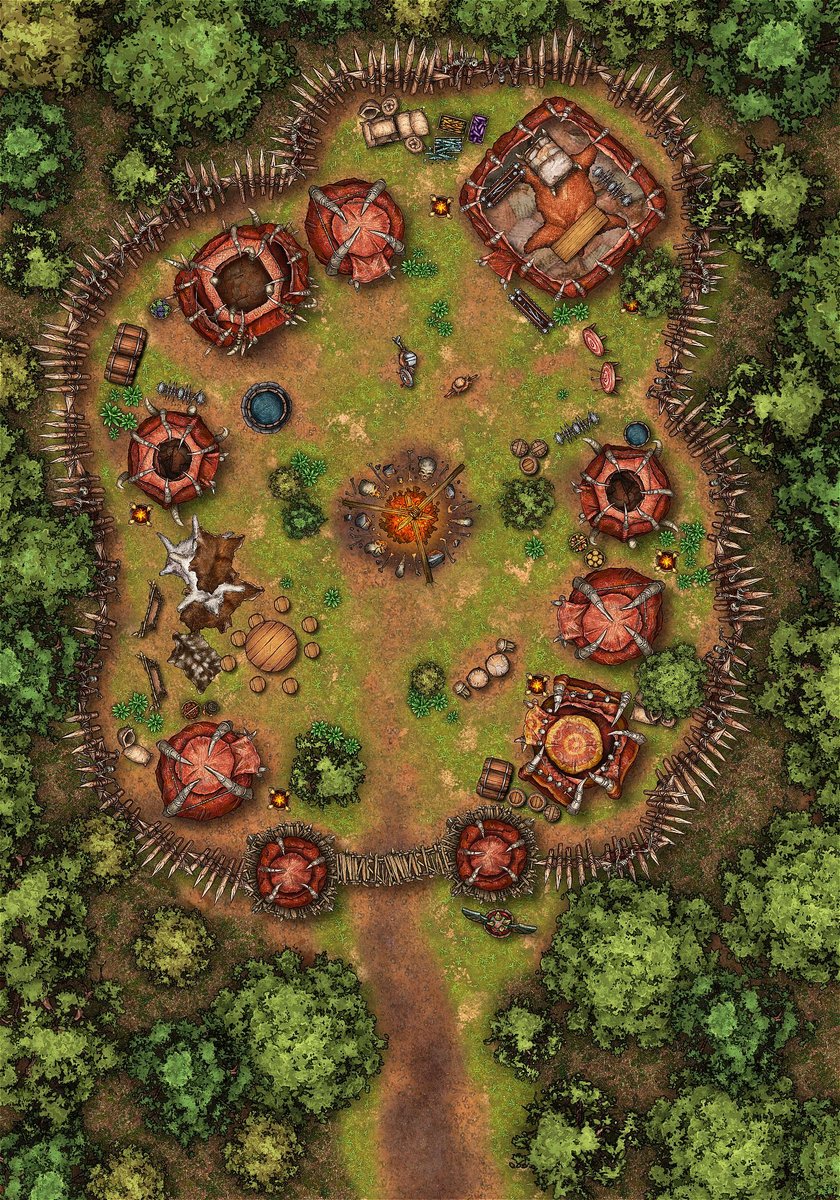 Encounter Orc Camp | Inkarnate - Create Fantasy Maps Online