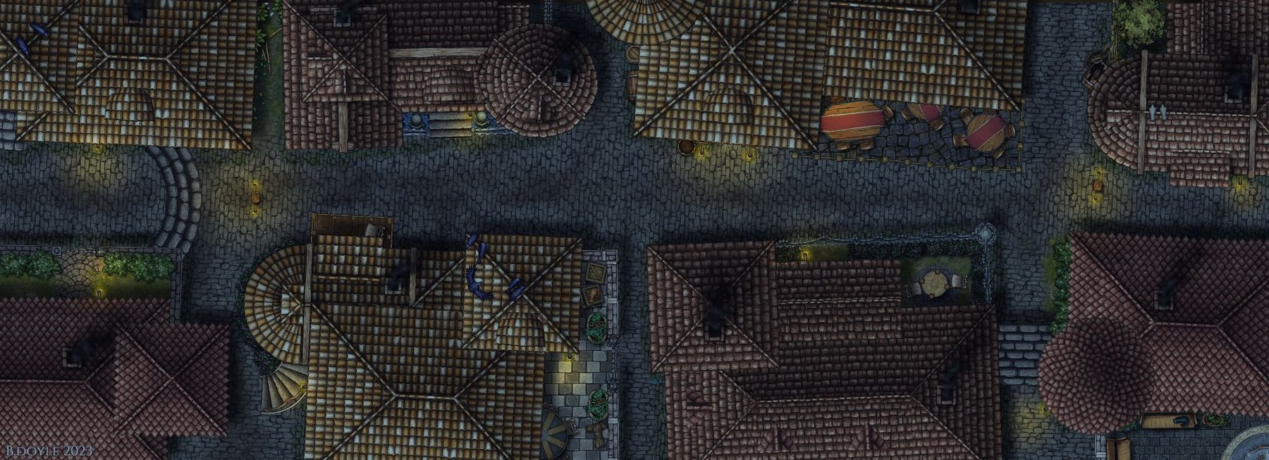 city street night | Inkarnate - Create Fantasy Maps Online