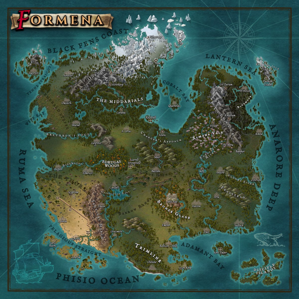 Formena Map - simple icons | Inkarnate - Create Fantasy Maps Online