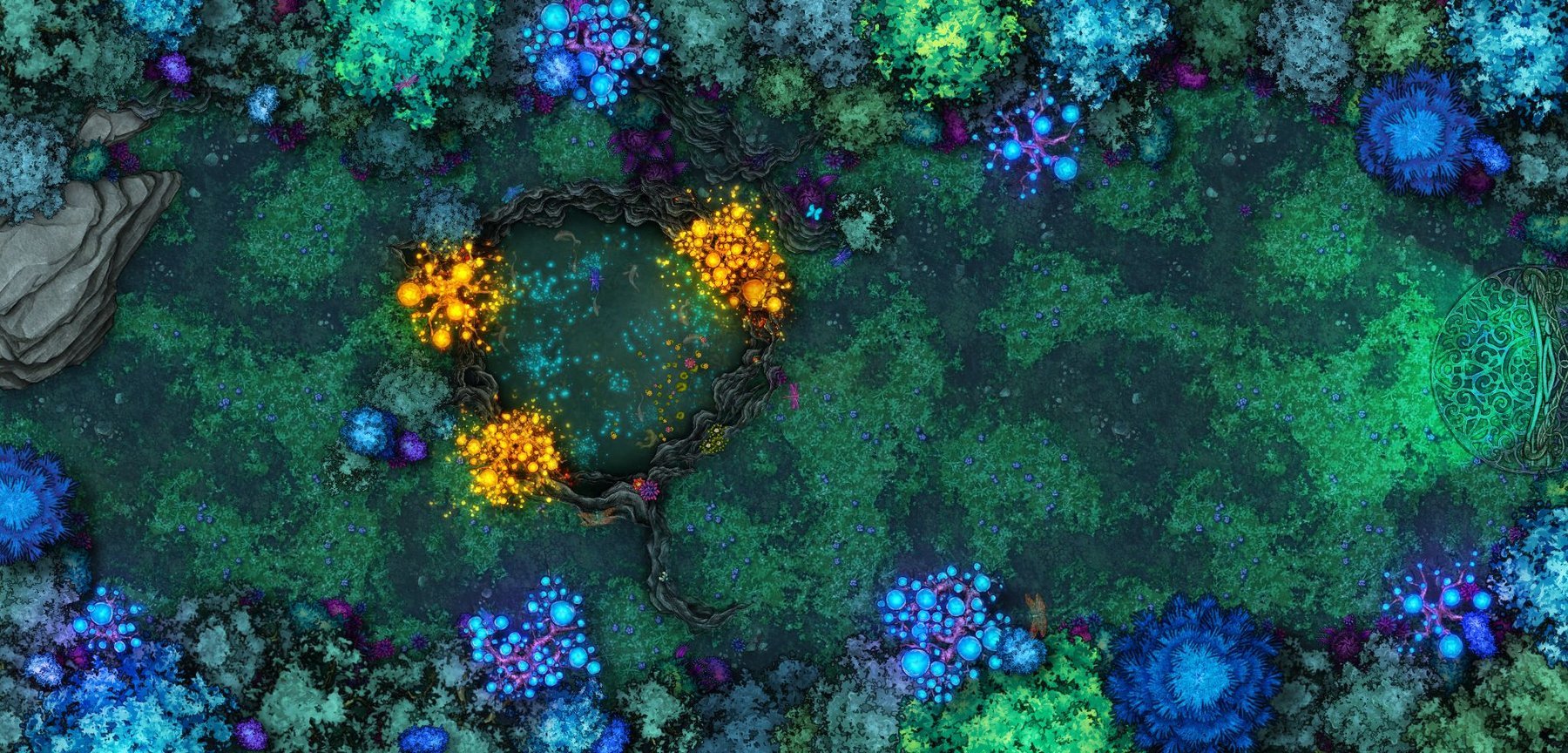 Feywild map with portal and pond | Inkarnate - Create Fantasy Maps Online
