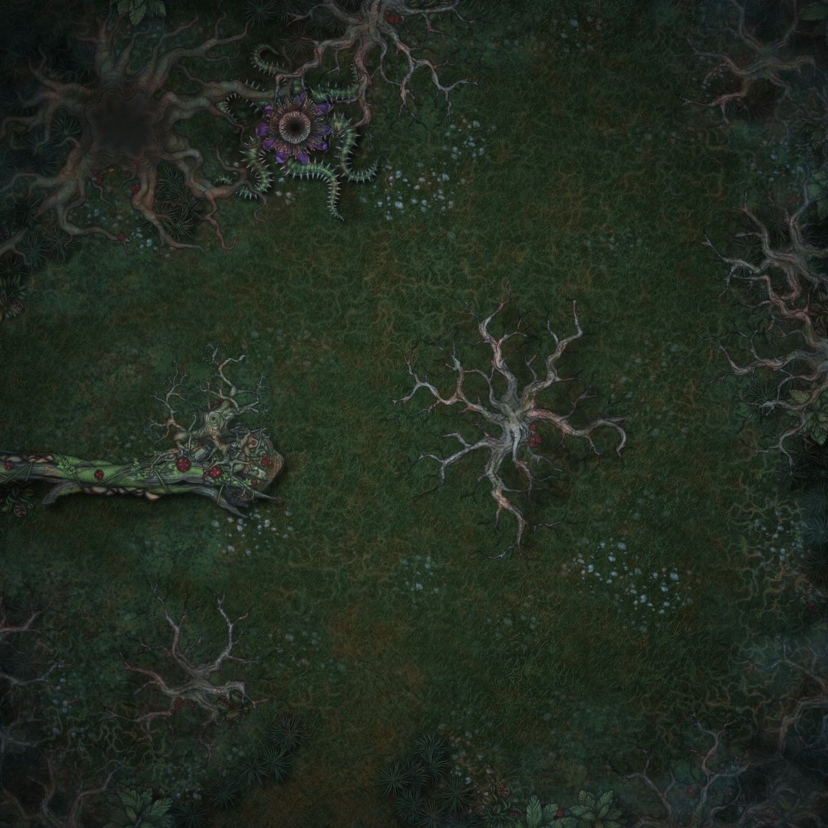 Scary Meadow Battlemap | Inkarnate - Create Fantasy Maps Online