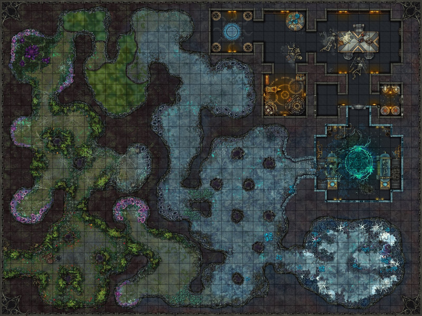 Corrupted Myconid Cave | Inkarnate - Create Fantasy Maps Online